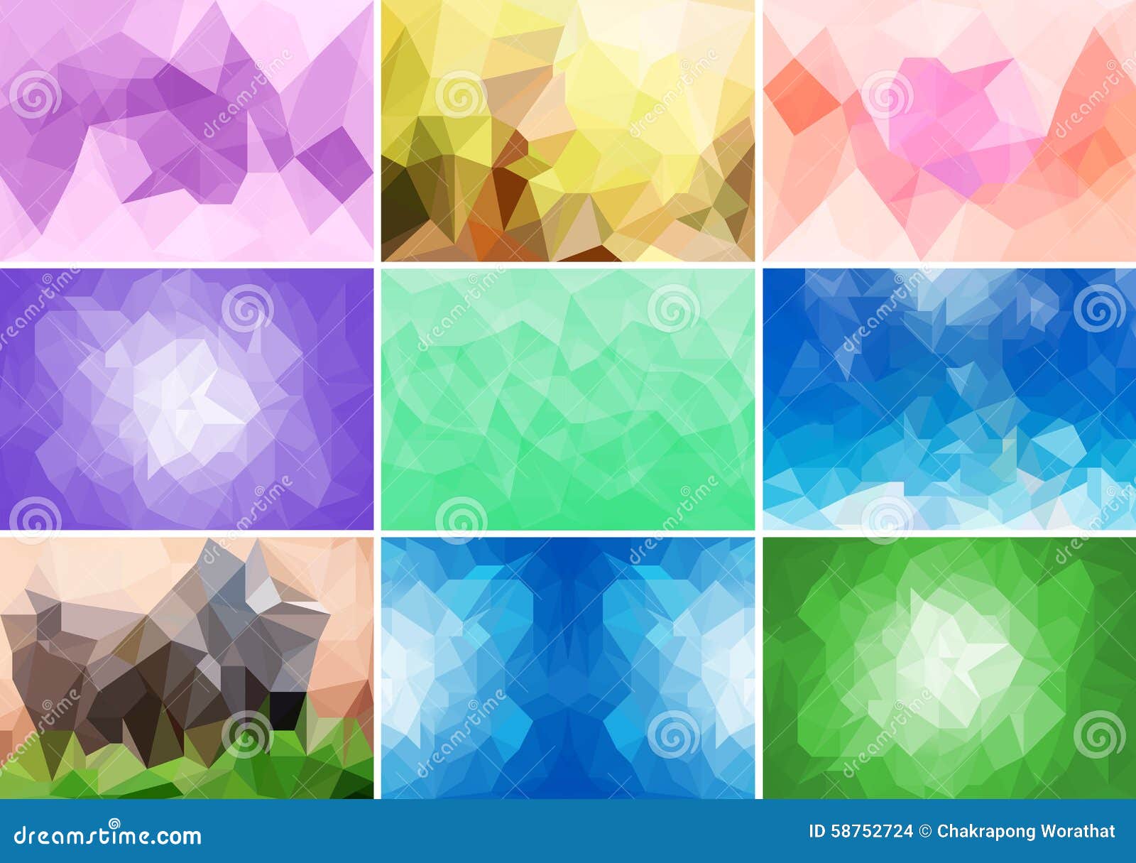 Abstract Geometrix Background Colorful Collection Set. Stock ...