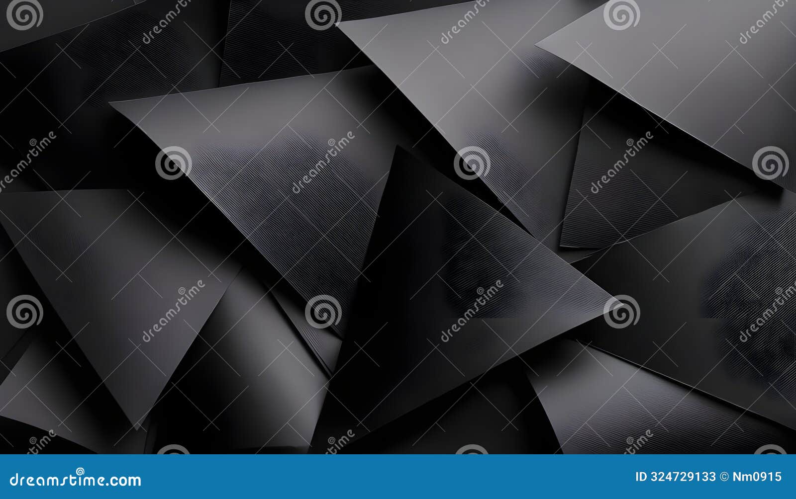 Abstract Geometry Background with Black Paper Triangles. Paper Cut ...