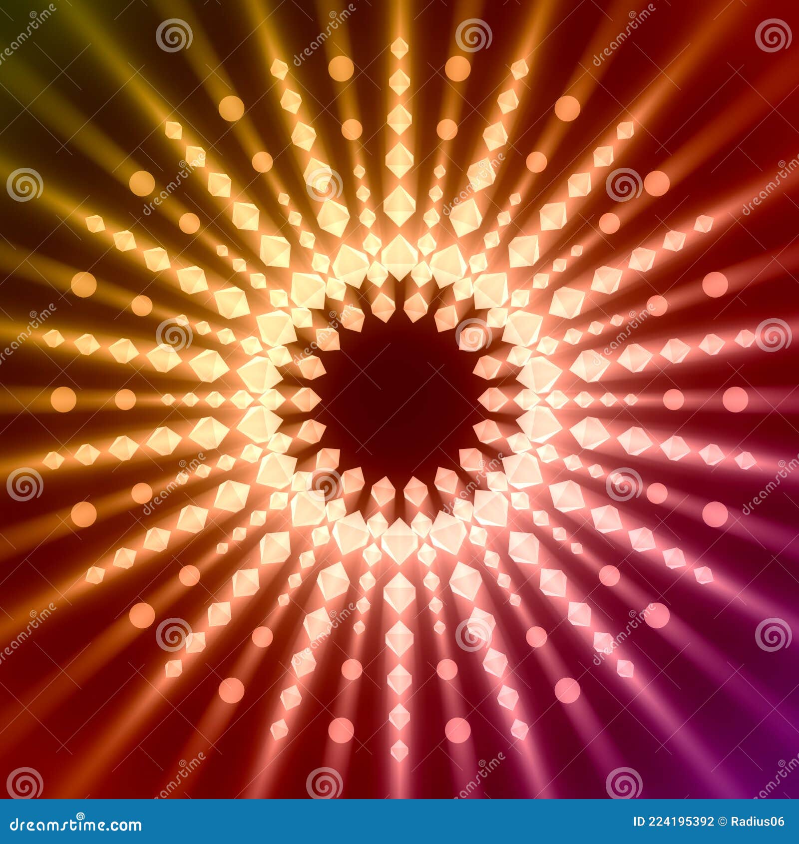 Abstract Geometry Background with Rays of Light Stock Illustration ...