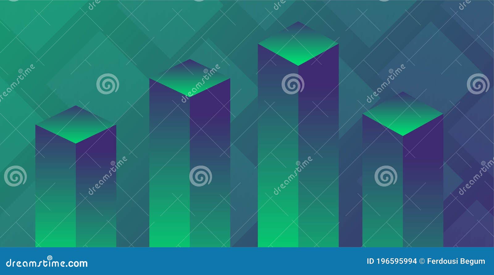 Abstract Geometry Bar Chart Background Template Vector Illustration ...