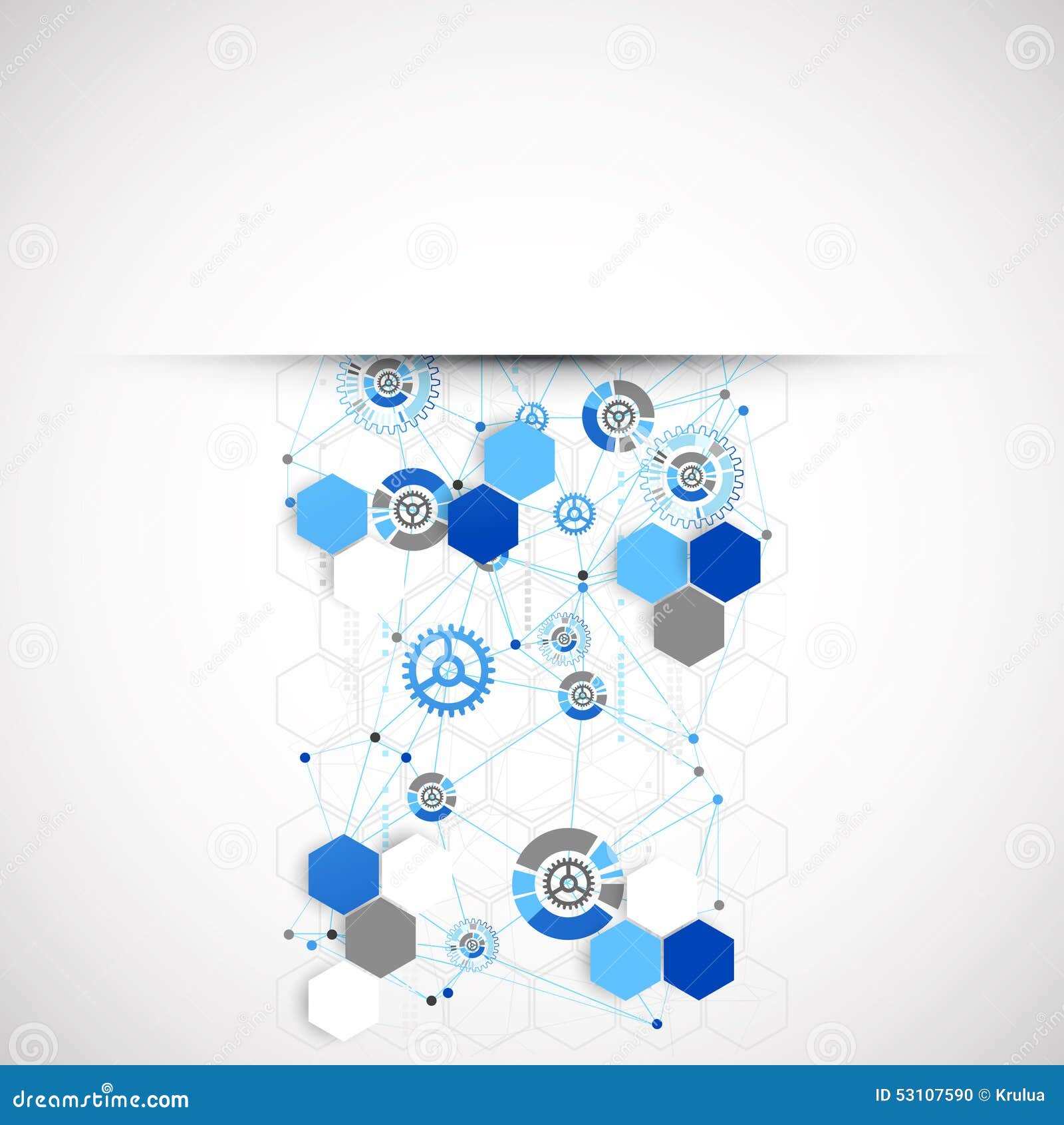 Abstract Geometry Blue Color Technology Background. Stock Vector ...