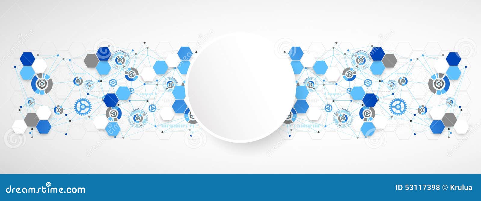 Abstract Geometry Blue Color Technology Background. Stock Vector ...