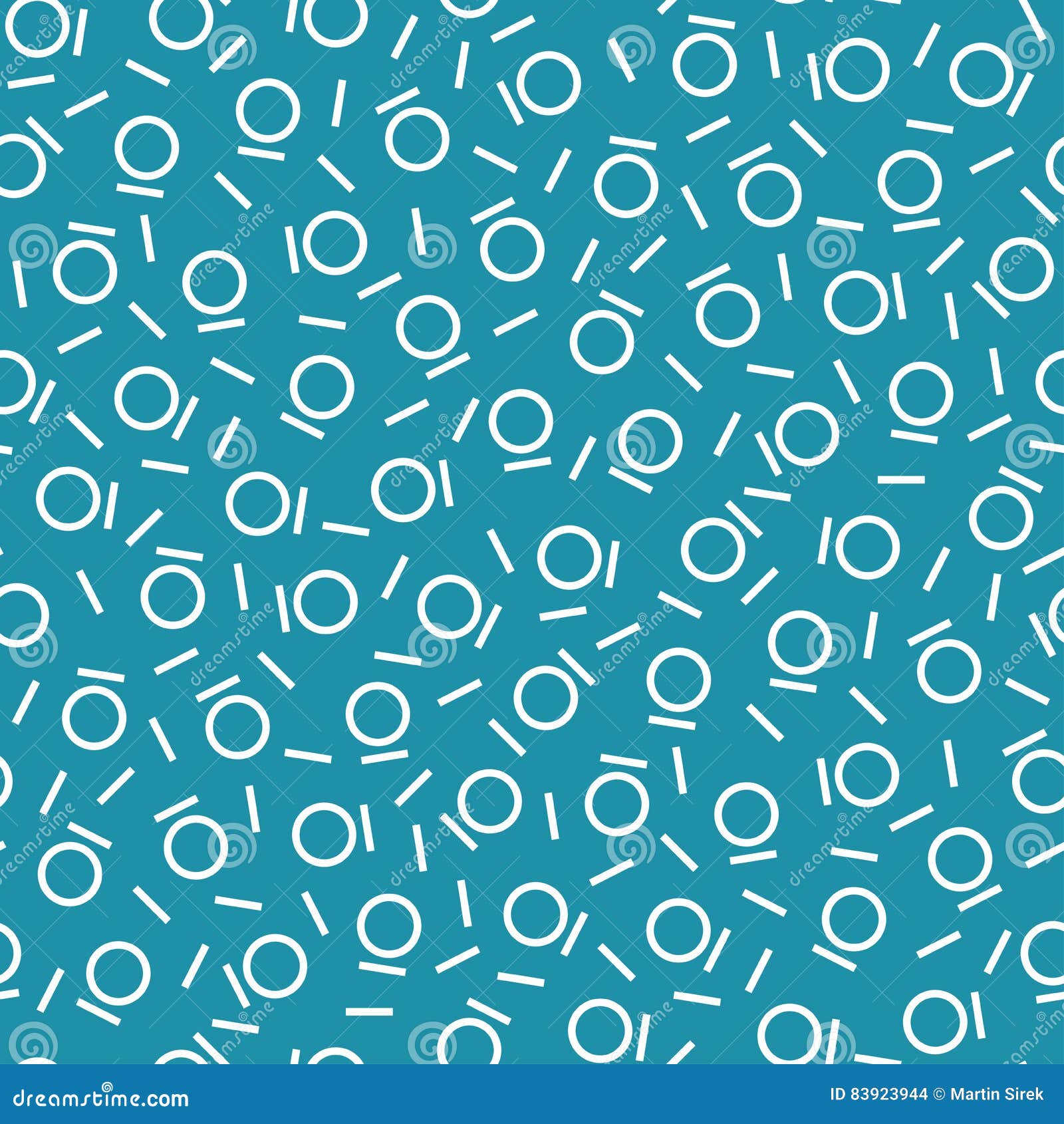 Abstract Geometry Blue Deco Art Memphis Fashion Pattern Stock Vector ...