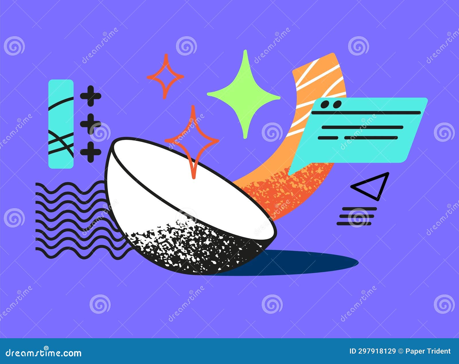 Abstract Geometry Composition. Geometric Shape, Hemisphere Stock ...