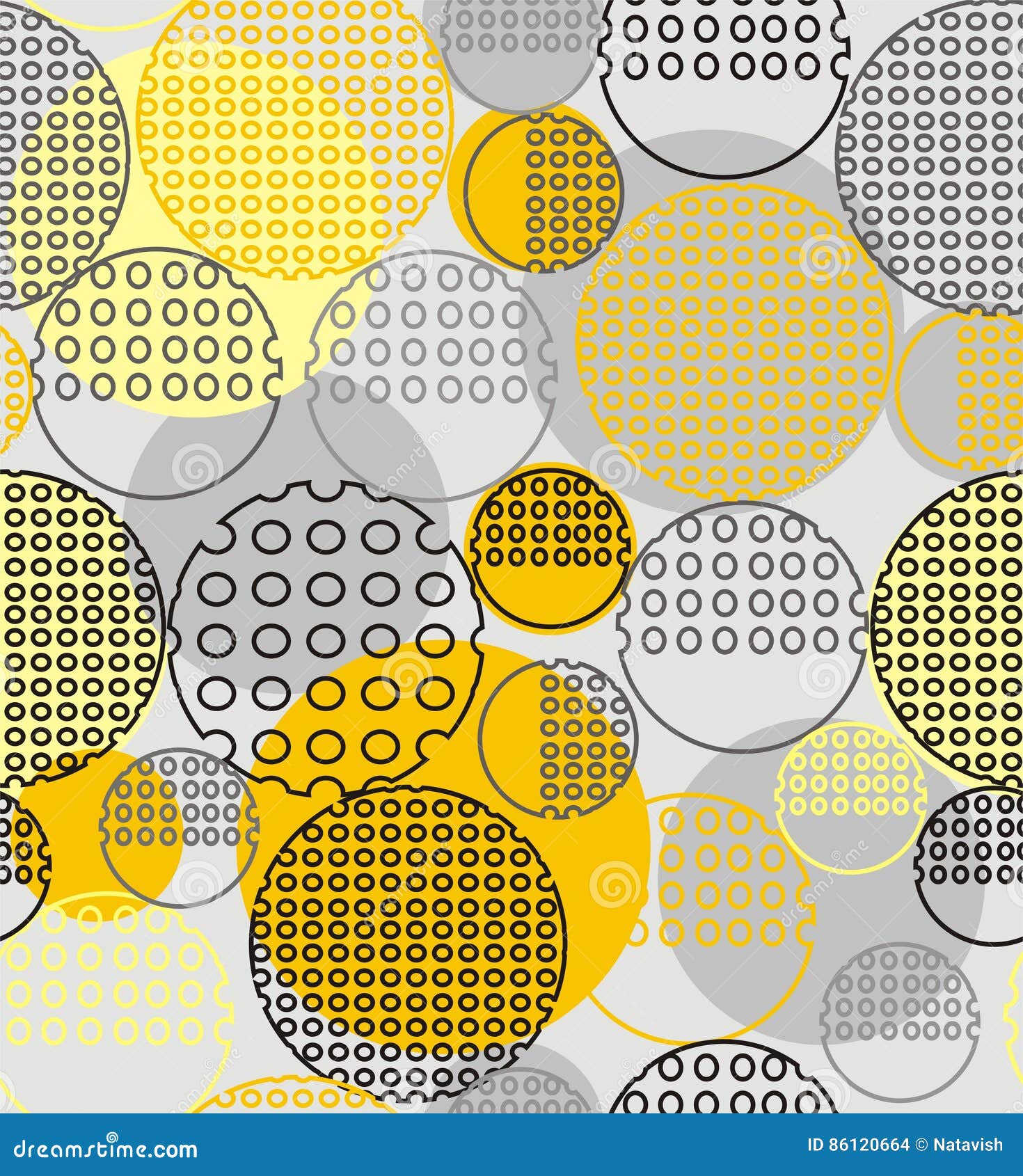 Abstract Geometry from Contoured Circles with Holes Stock Illustration ...