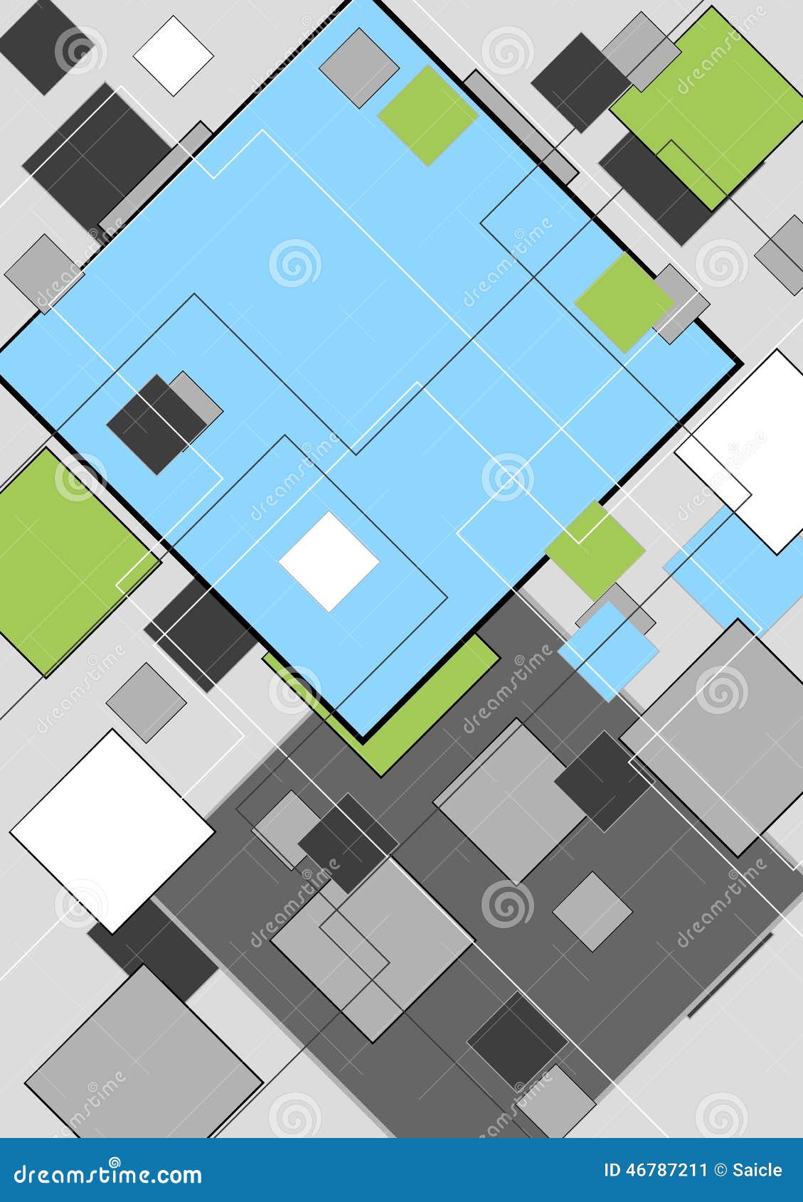 Abstract Geometry Design with Squares Stock Vector - Illustration of ...