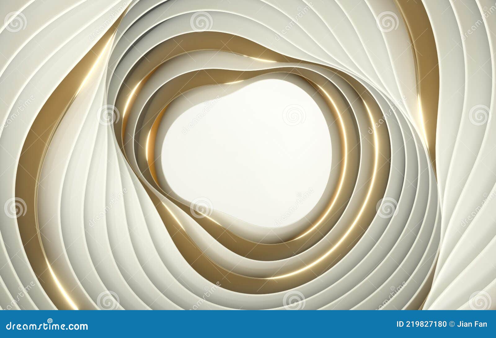 Abstract Geometry, Ethereal Curves, 3d Rendering Stock Illustration ...