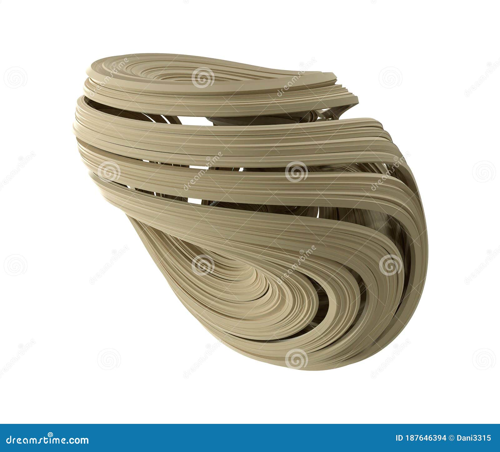 Abstract Geometry with Flowing Curved Lines Isolated on White Stock ...