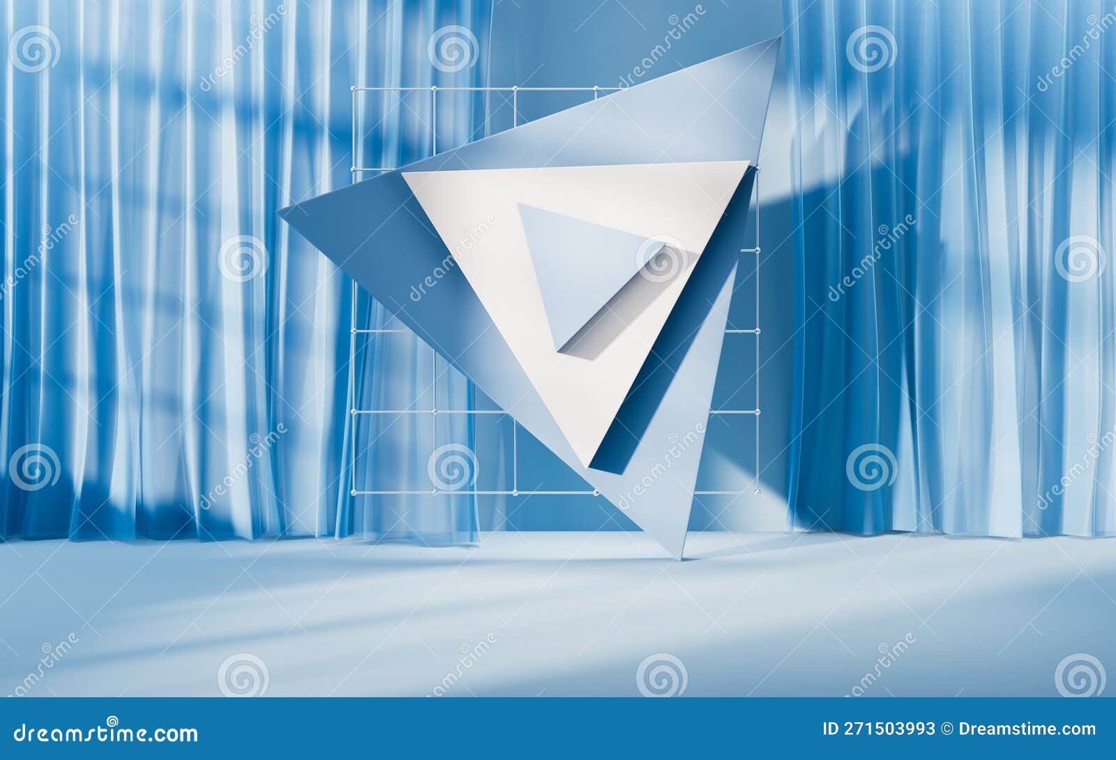 Abstract Geometry Interior Background, 3d Rendering Stock Illustration ...