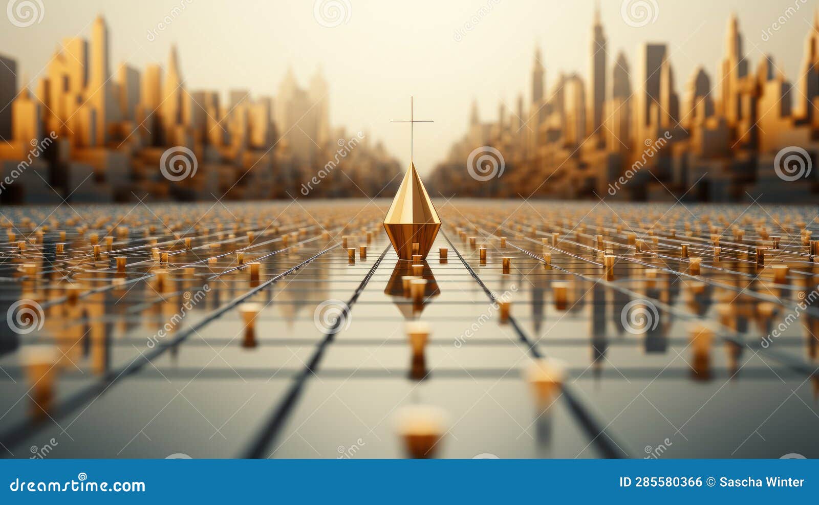 Abstract Geometry: an Intriguing Interplay of Shapes Stock Illustration ...