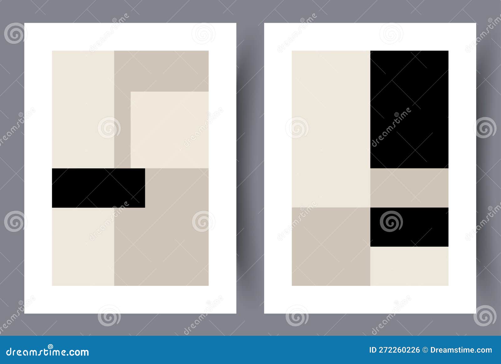 Abstract Geometry Rectangular Figures Wall Art Print Stock Vector ...