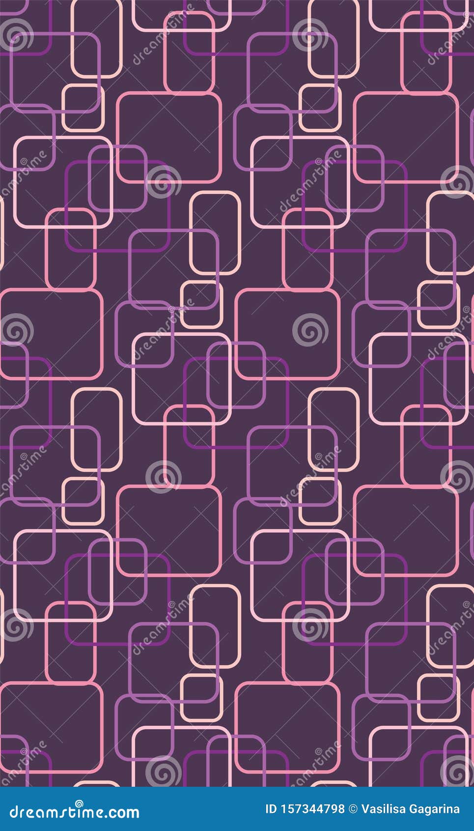 Abstract Geometry from Rounded Rectangles. Seamless Texture Pattern in ...