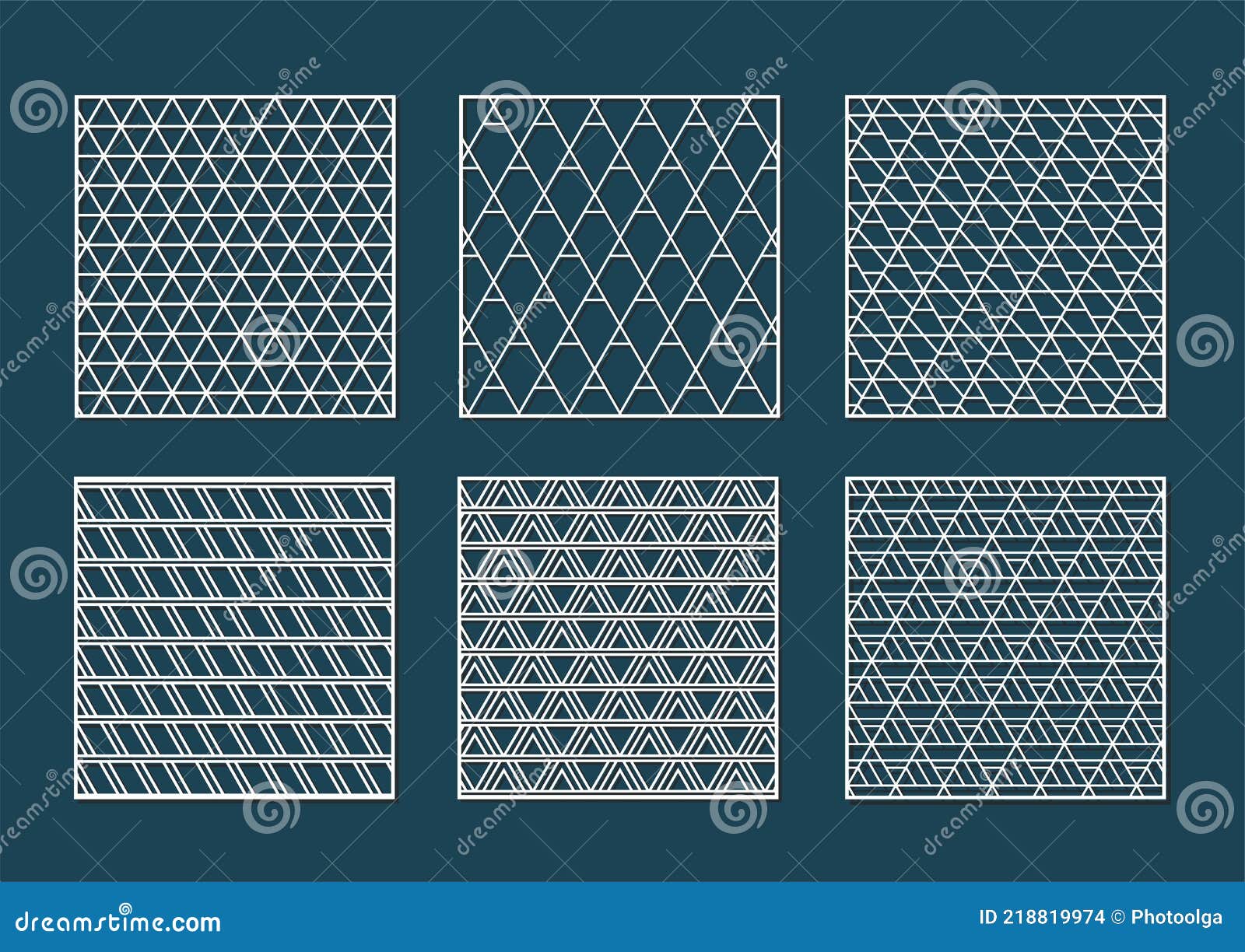 Abstract Geometry Triangle Pattern for Laser Cutting. Universal ...