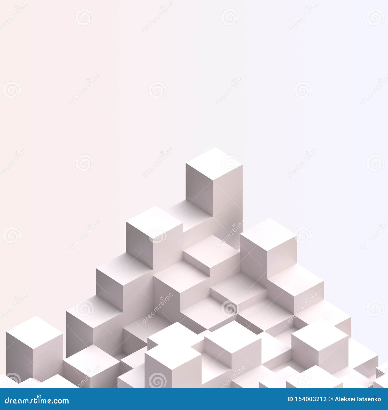 Abstract Geometry Level Deoration Corner 3d Render Stock Illustration ...