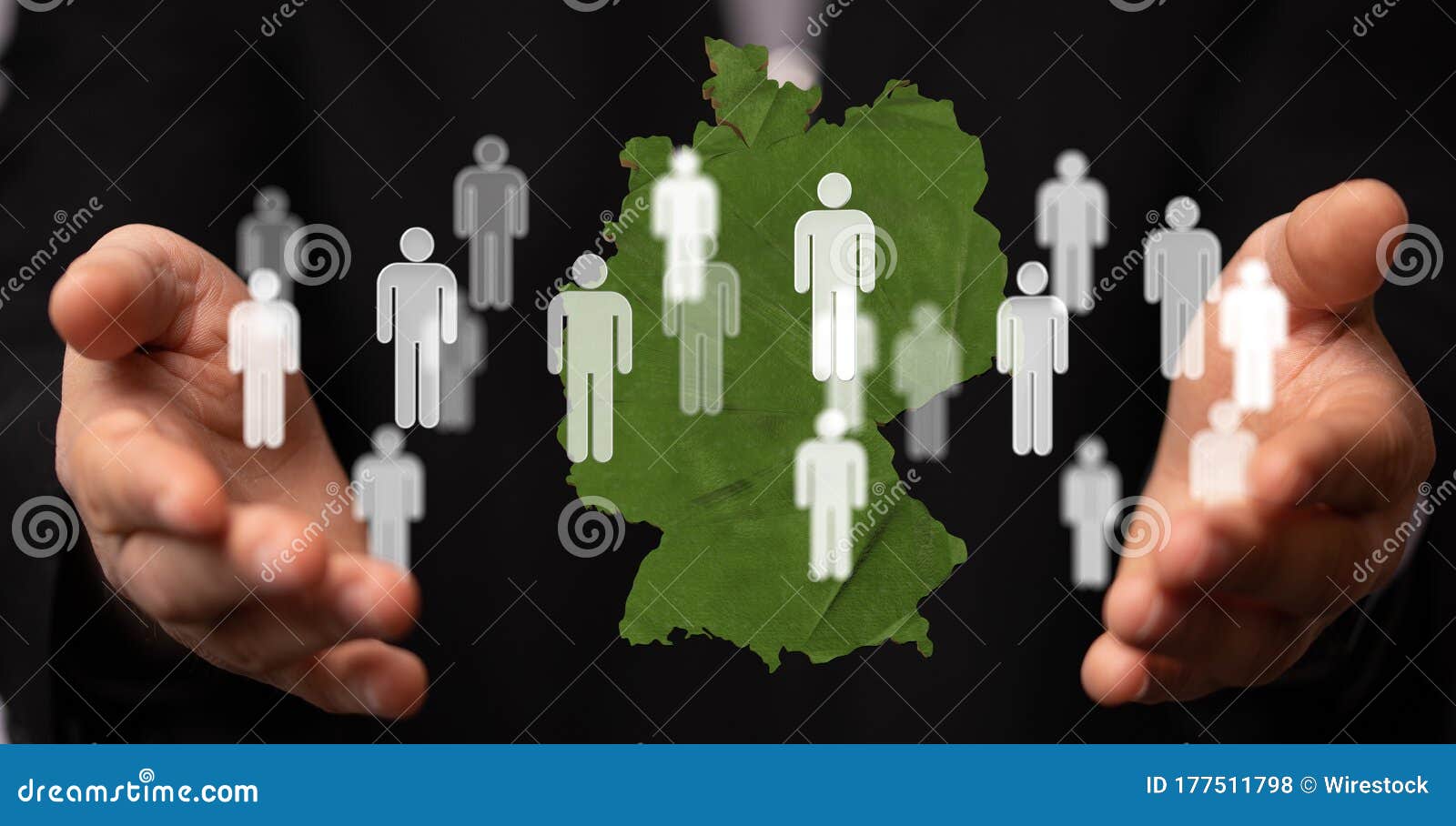 A Abstract of Germany Map Network, Internet and Global Connection ...