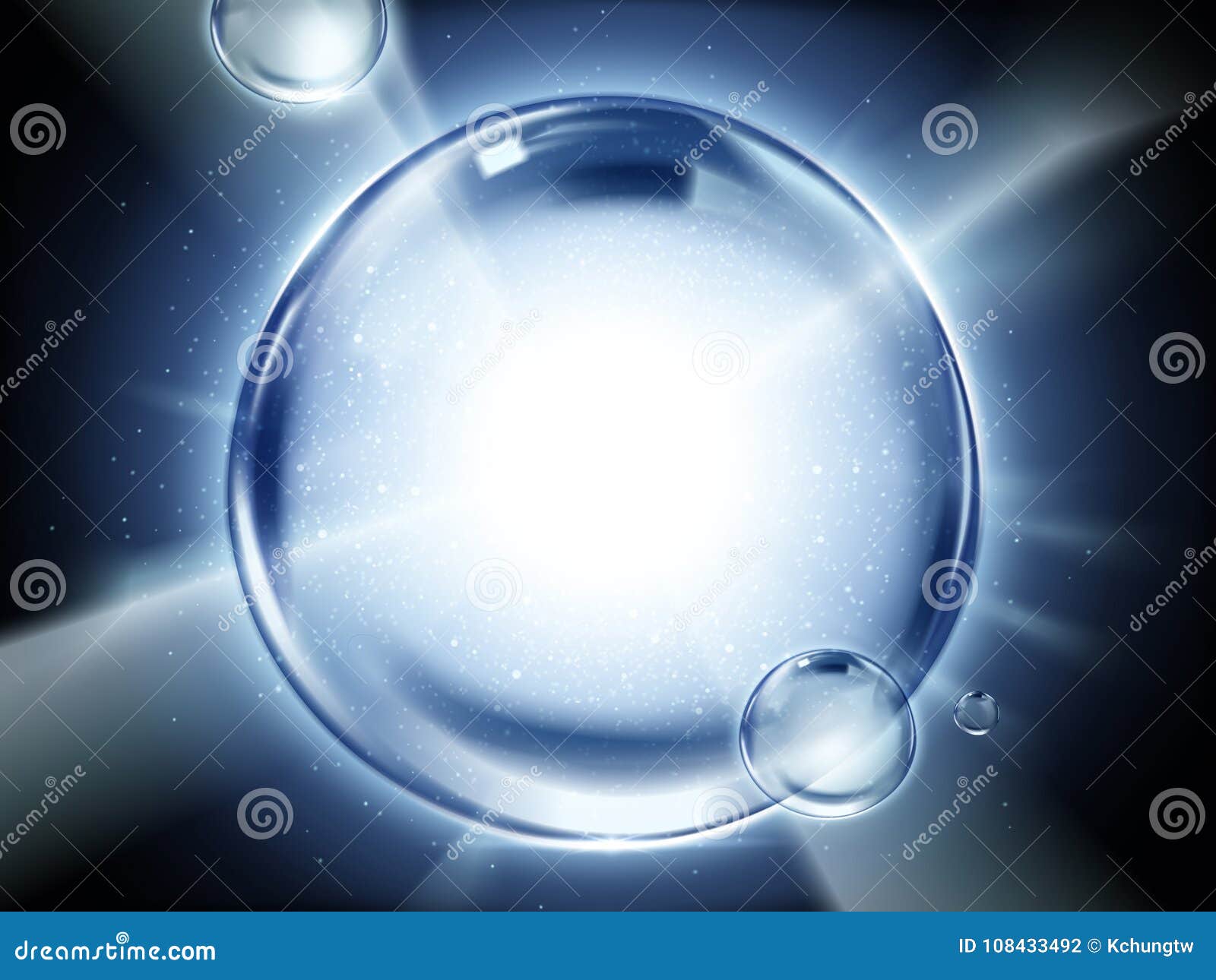 Abstract Giant Bubbles Element Stock Vector - Illustration of blue ...