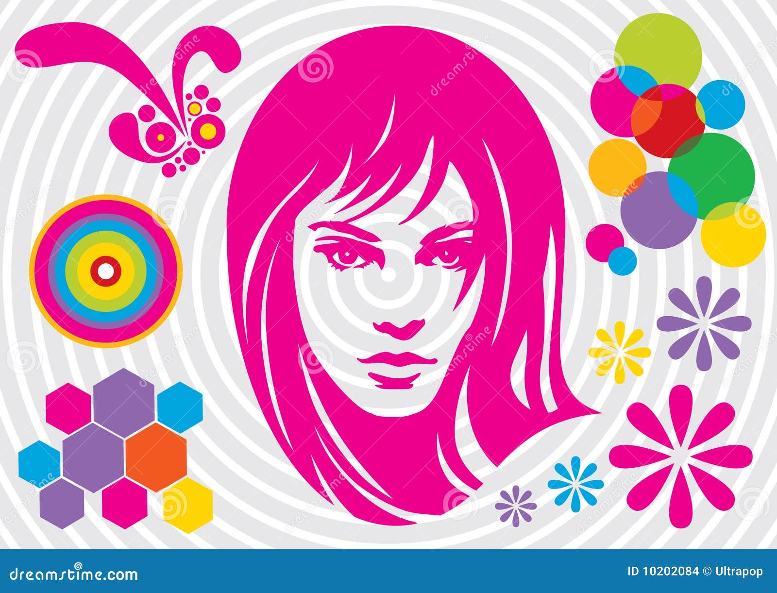 Abstract Girl stock vector. Illustration of look, poster - 10202084