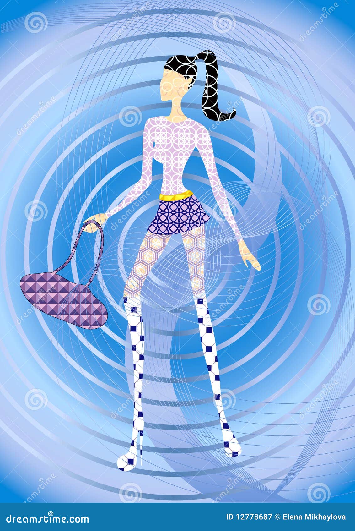 Abstract Girl Jumping Silhouette Icon. Vector Girl And Leap Of Faith ...