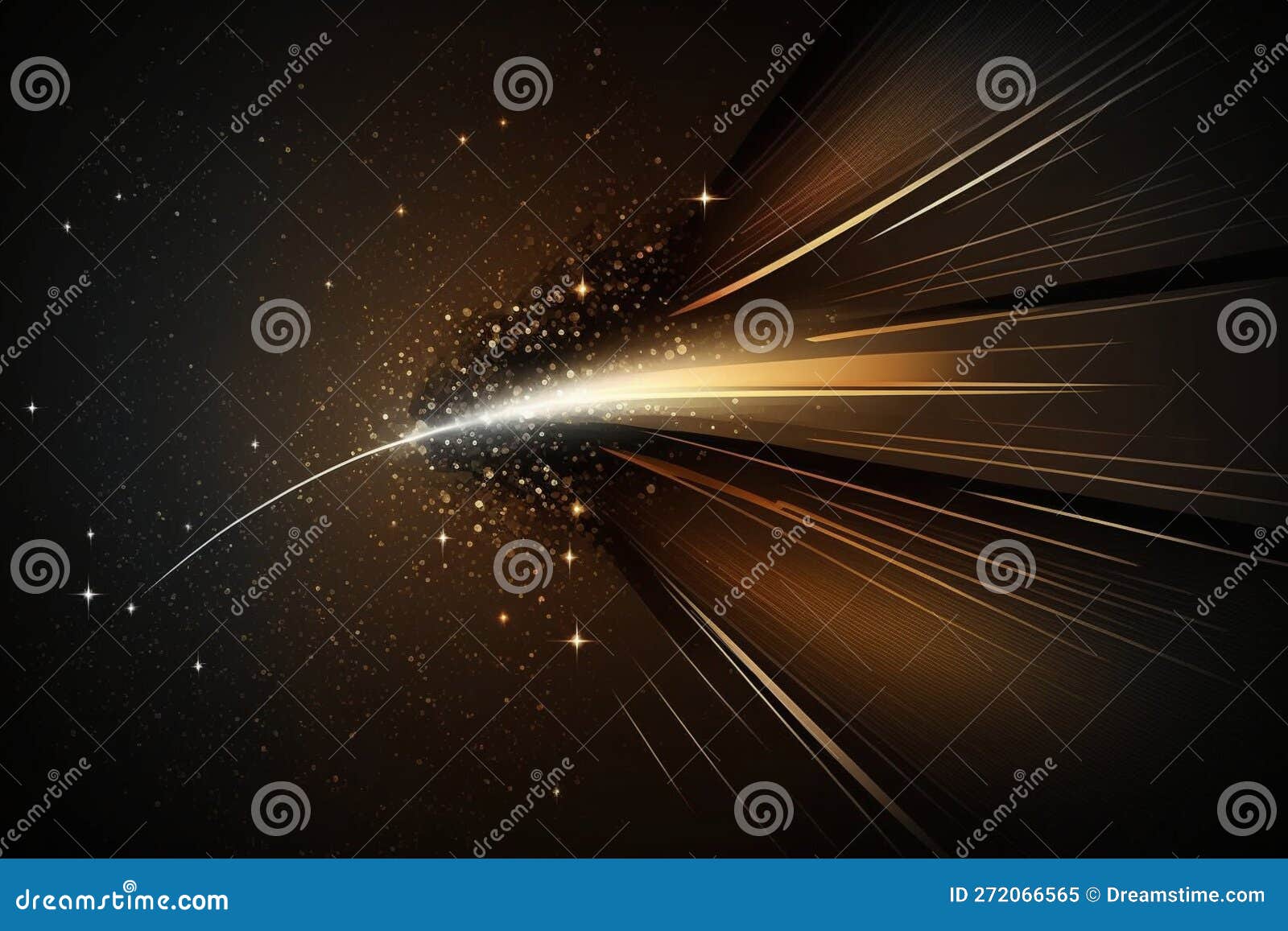 Abstract Glare, Flares And Rays. Falling Meteorite, Asteroid, Comet In ...