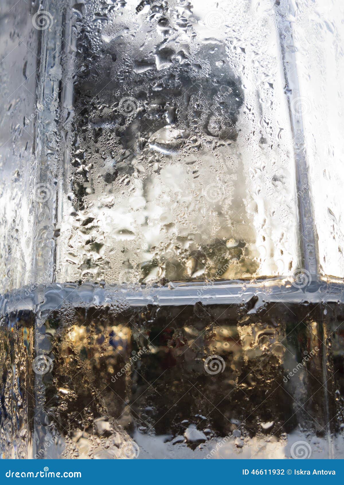 Abstract Glass Background - Water Condensation On The Cold Glas Stock ...