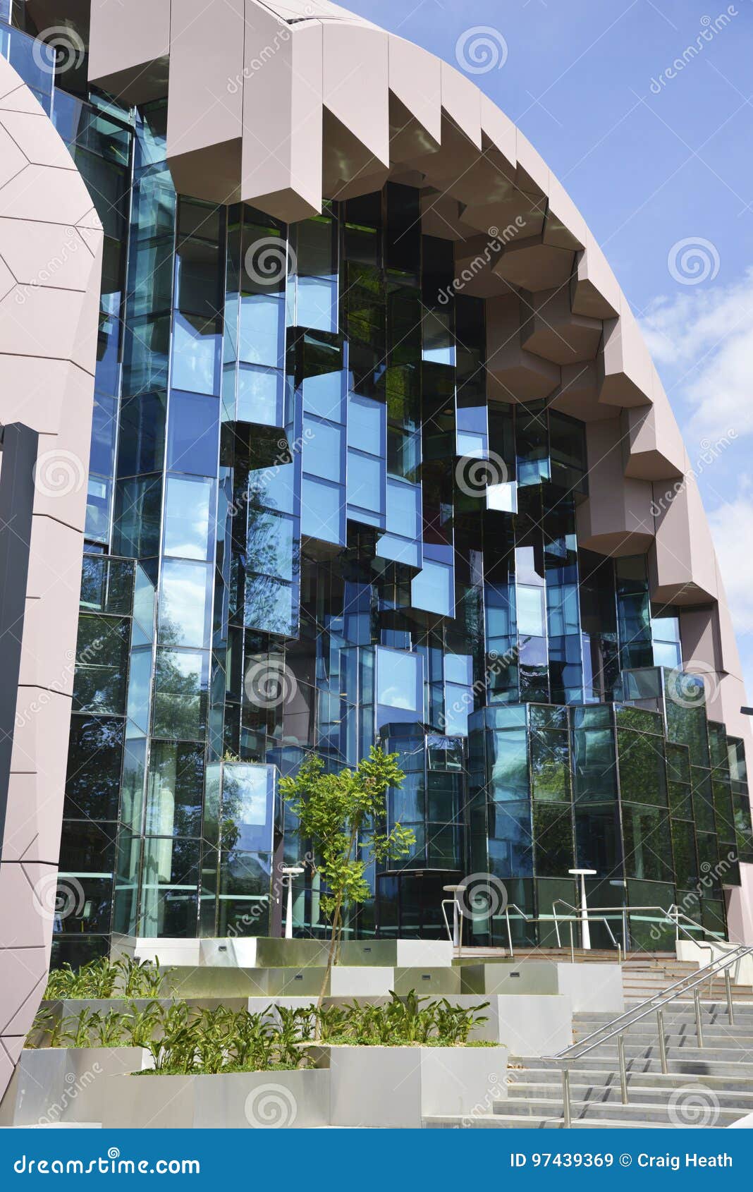 Abstract Glass Cube Windows Editorial Stock Image - Image of built ...