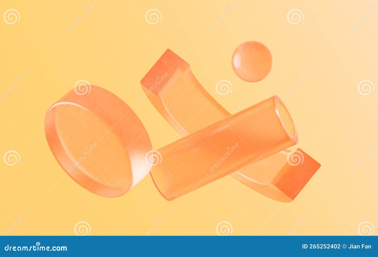 Abstract Glass Geometries, 3d Rendering Stock Illustration ...