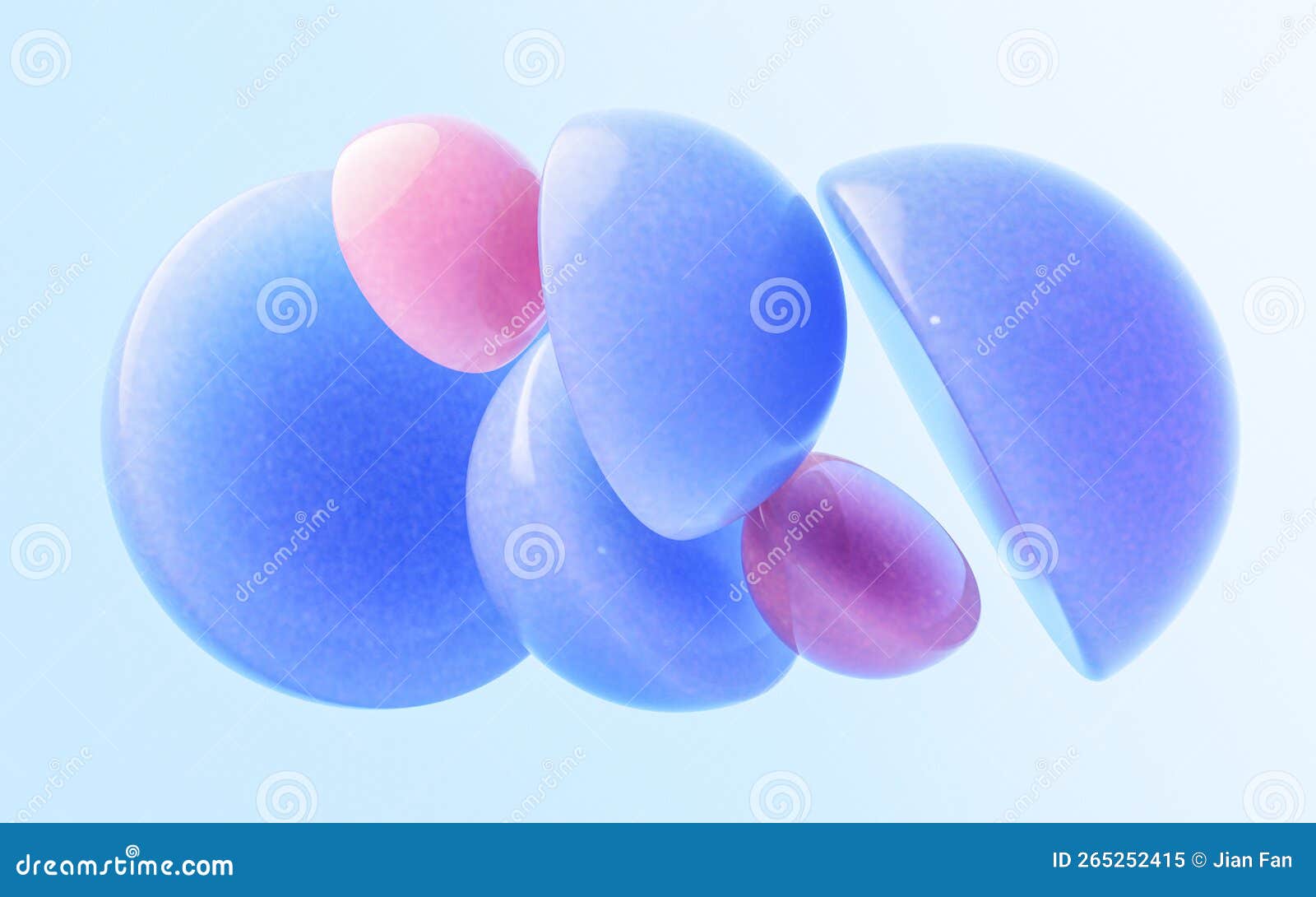 Abstract Glass Geometries, 3d Rendering Stock Illustration ...
