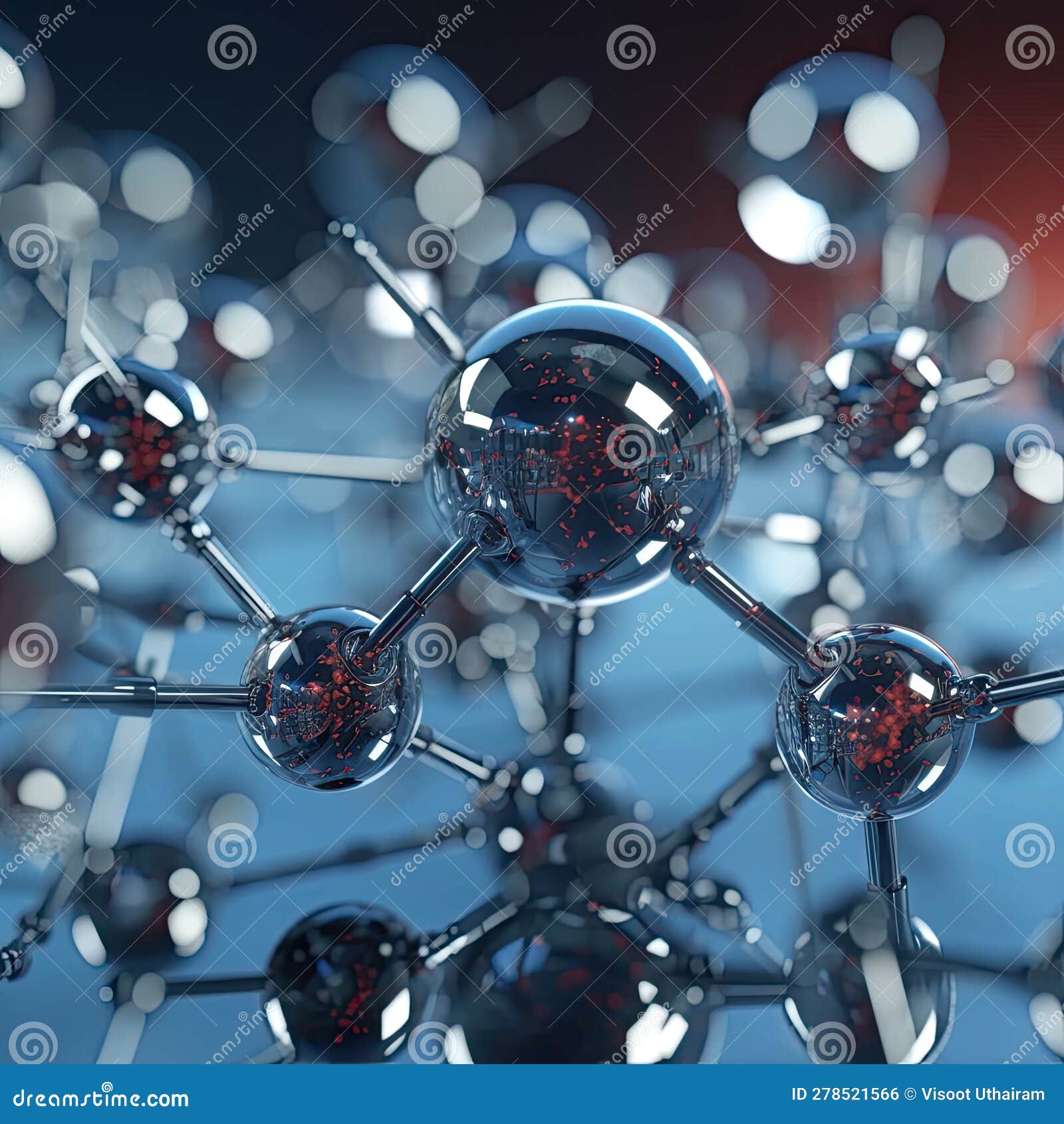 Abstract Glass Molecule Structure, Macro Shot of Liquid or Air,AI ...
