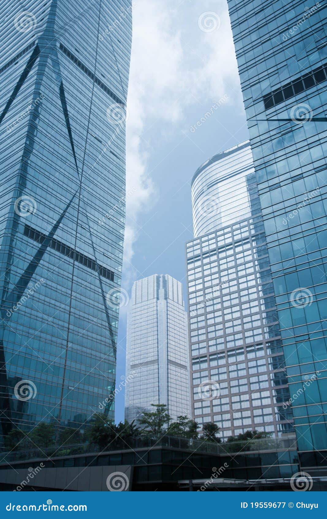 Abstract glass skyscrapers stock image. Image of exterior - 19559677