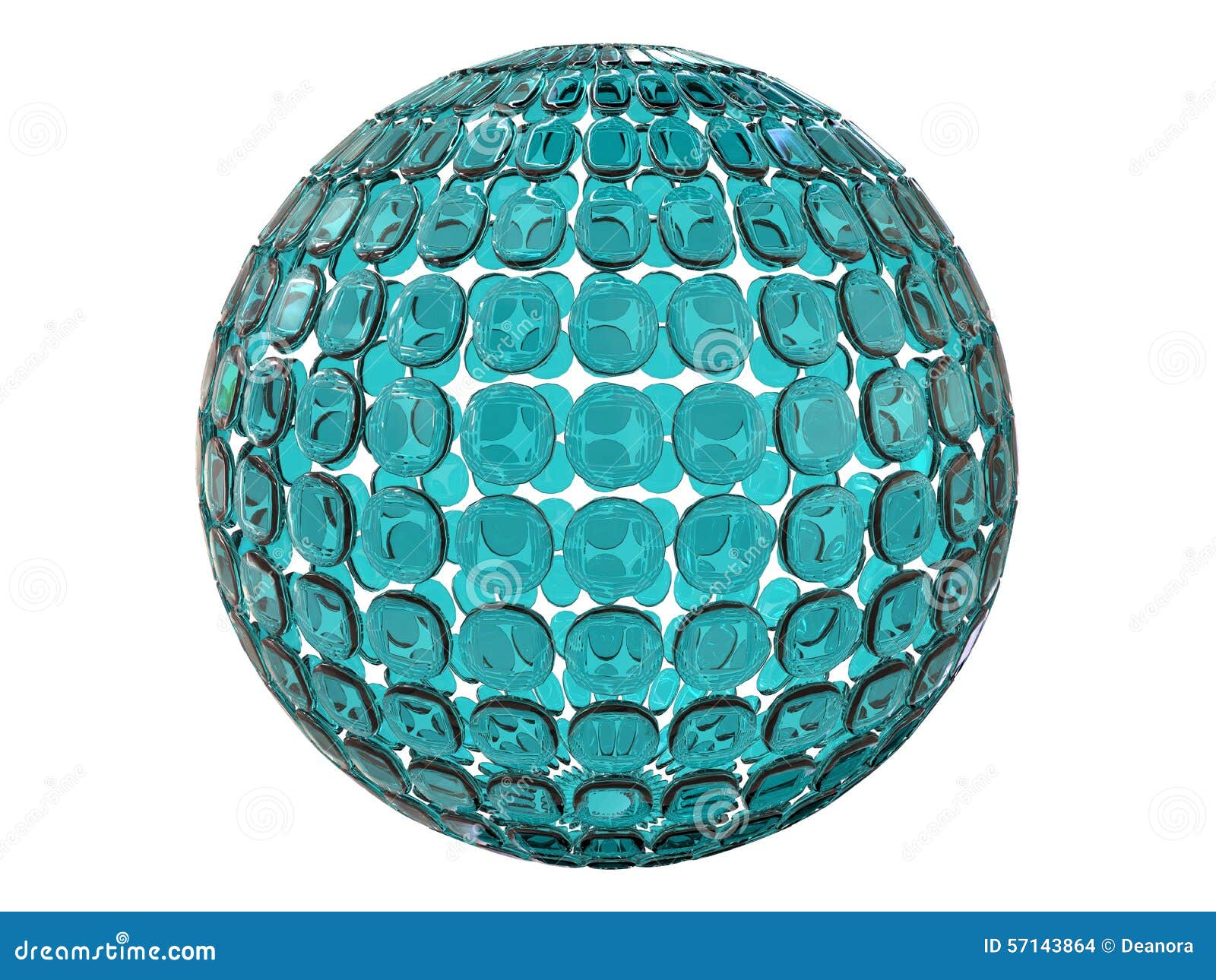 Abstract Glass Sphere Structure 3d Render Stock Illustration ...