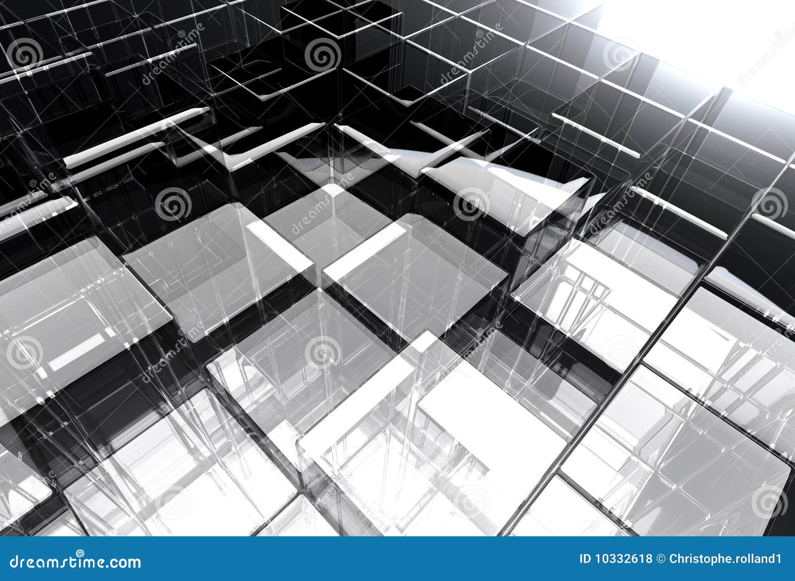 Abstract glass structure stock illustration. Illustration of cube ...