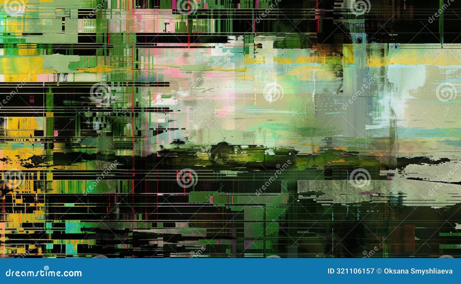 Abstract Glitch Artwork: Vibrant Digital Chaos and Textured Patterns ...