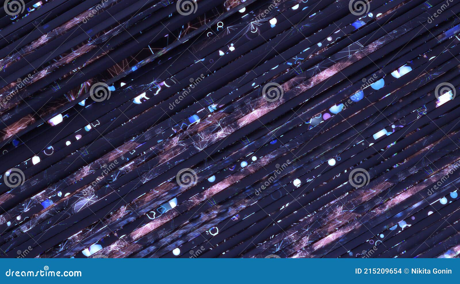 Abstract Glitching and Flashing Lines 3D Rendering Illustration Stock ...