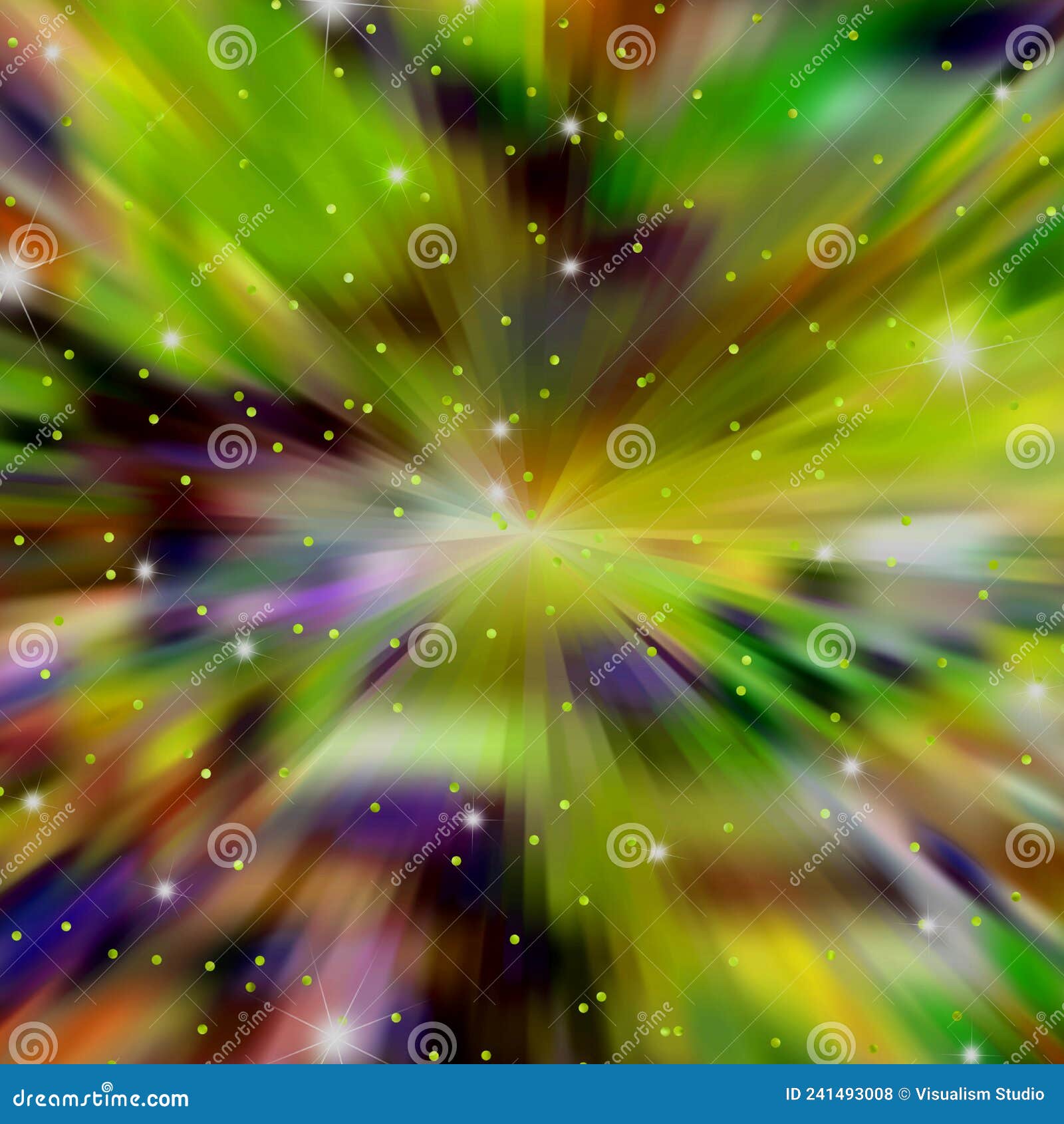 Abstract Glitter Blue And Green Blurring Shiny Distorted Chromatic