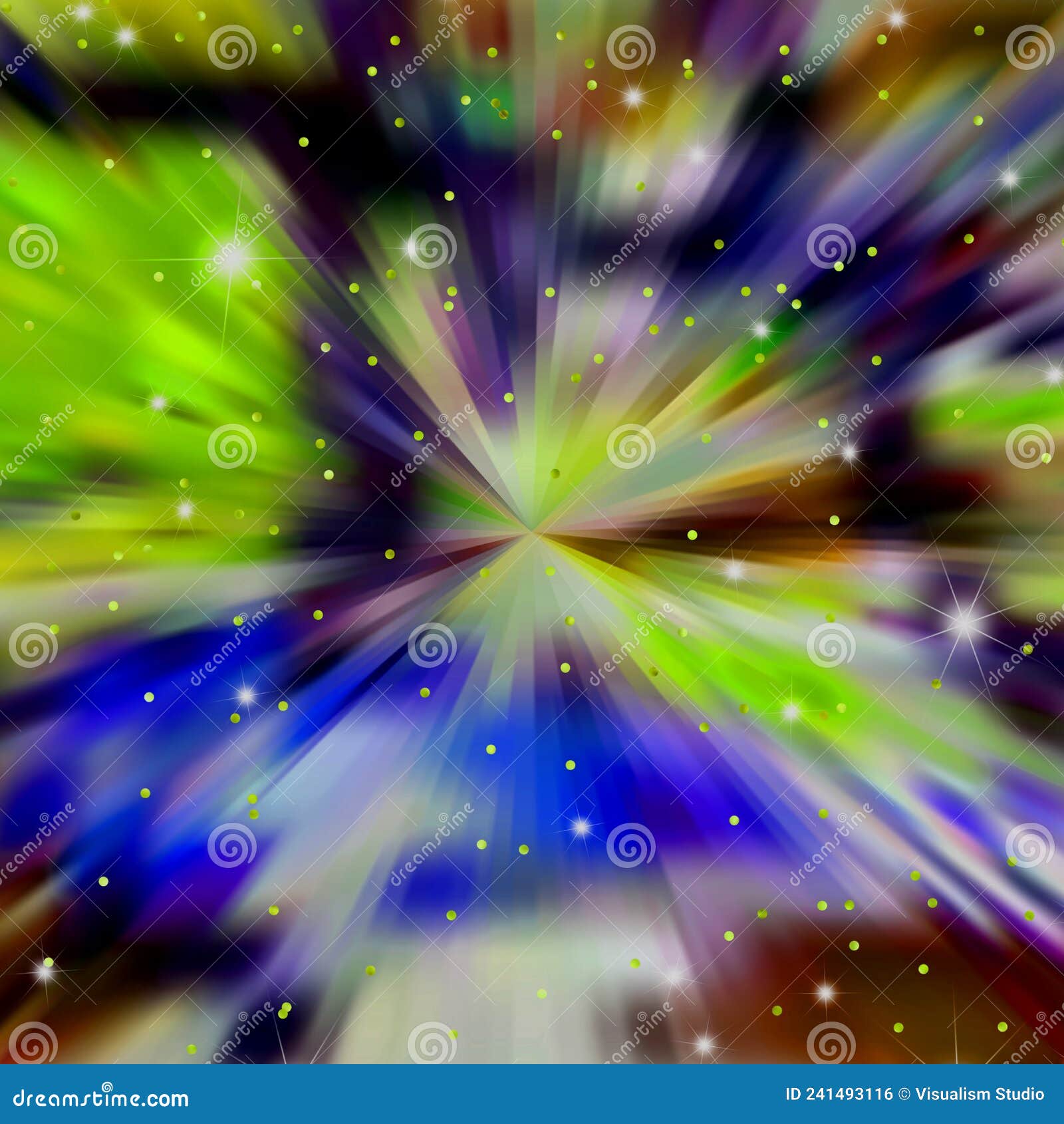 Abstract Glitter Blue And Green Blurring Shiny Distorted Chromatic