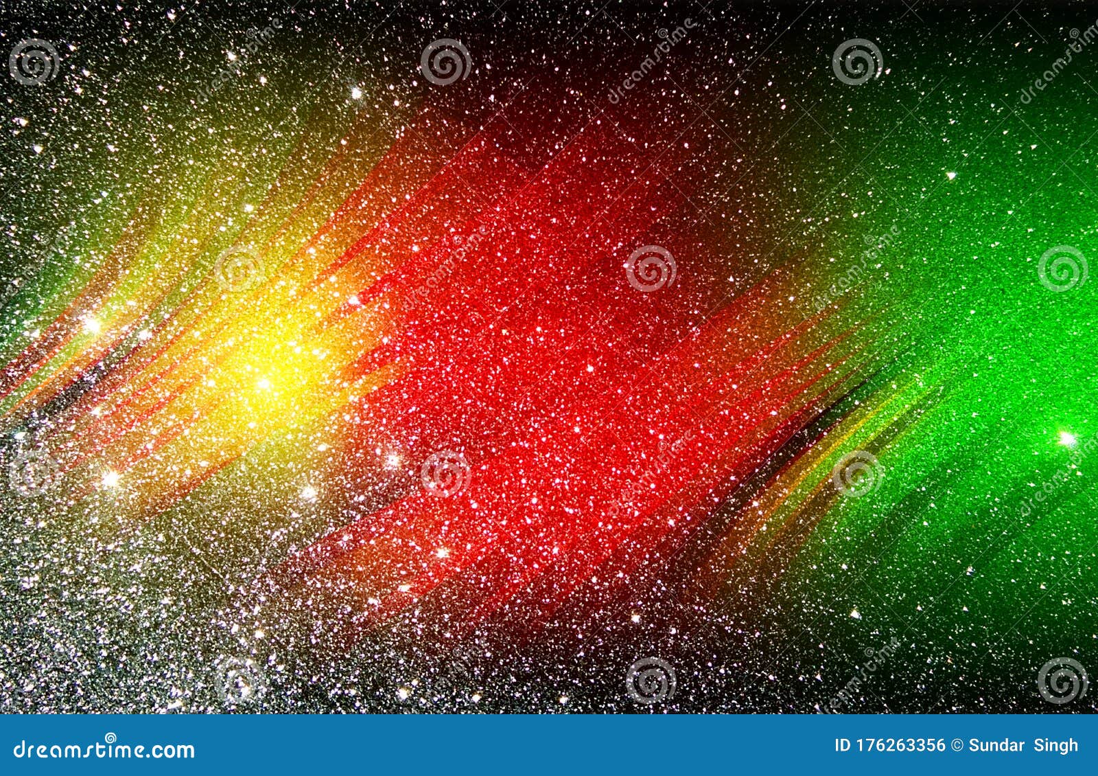 Abstract Glitter Dust on Colored Background. Sparkling Splash ...