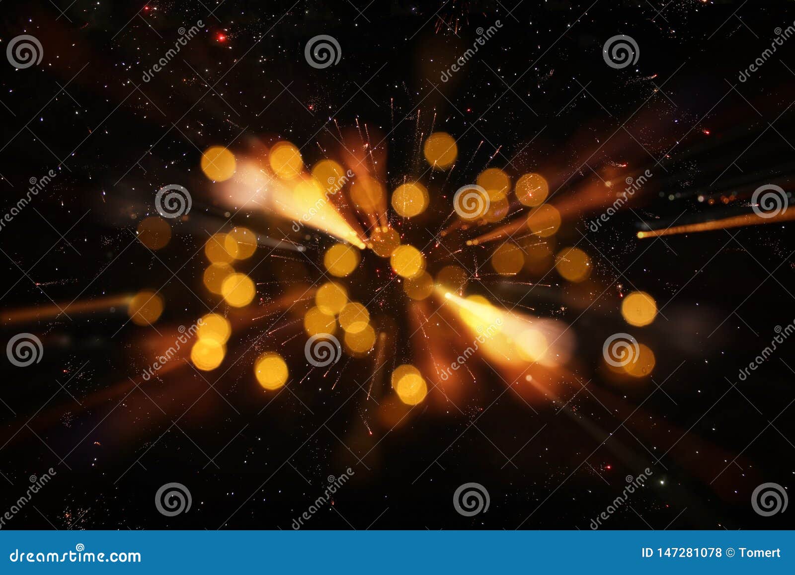 Abstract Glitter Lights Background. Gold Light Burst Stock Illustration ...