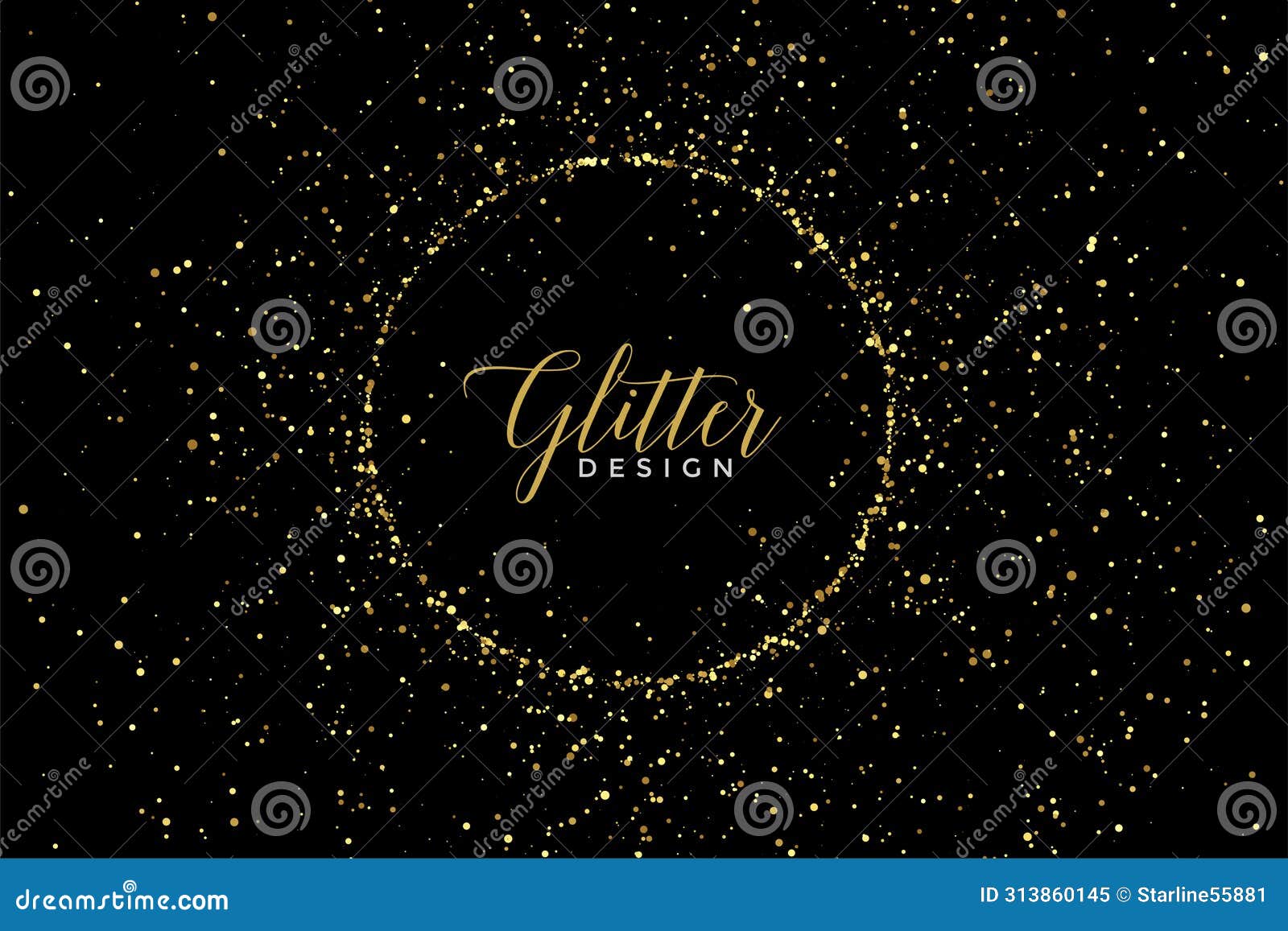 Abstract Glitter Sparkle Burst Frame Background Design Stock Vector ...