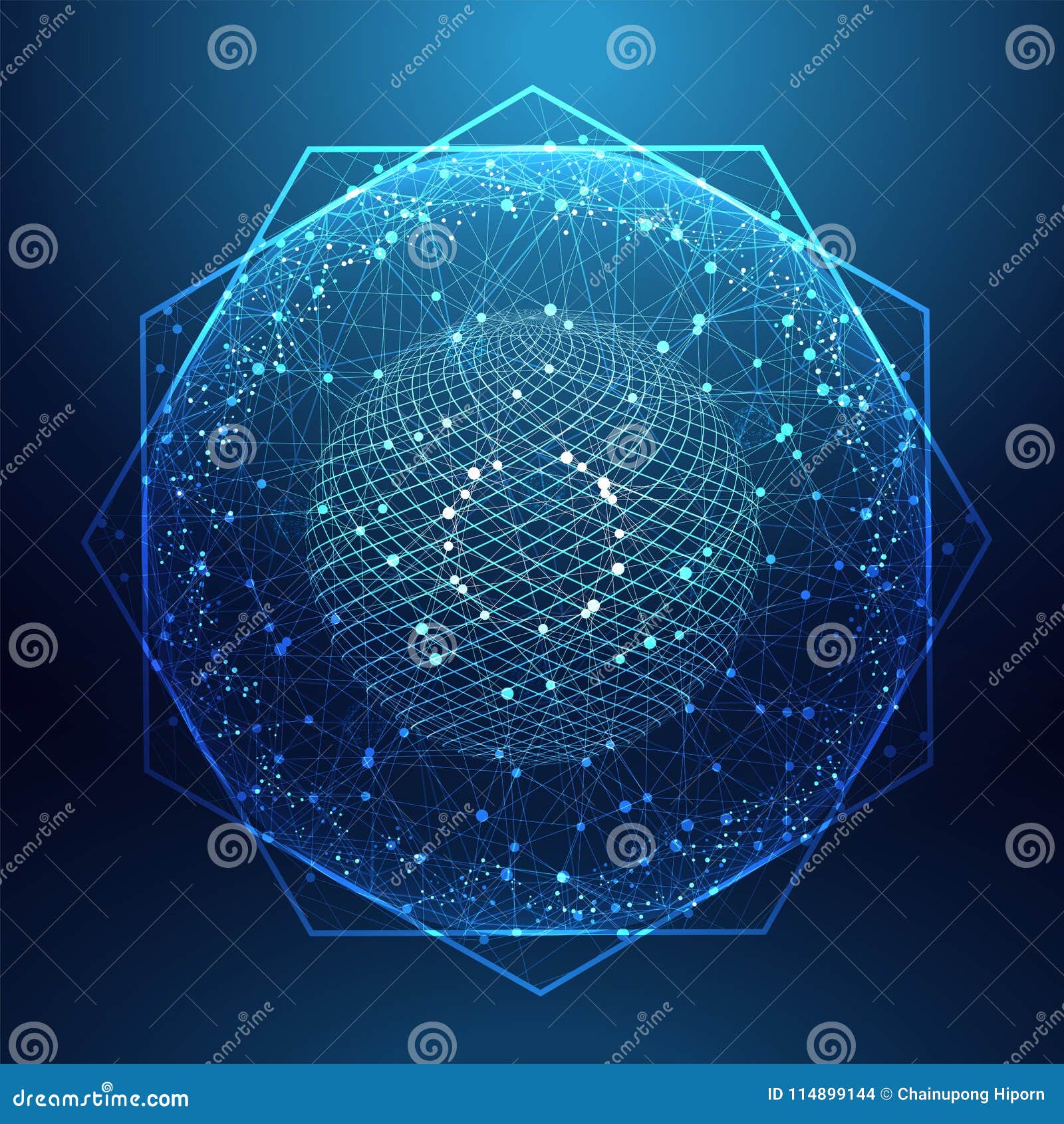 Abstract Global Digital Connection and Future Technology Concept ...