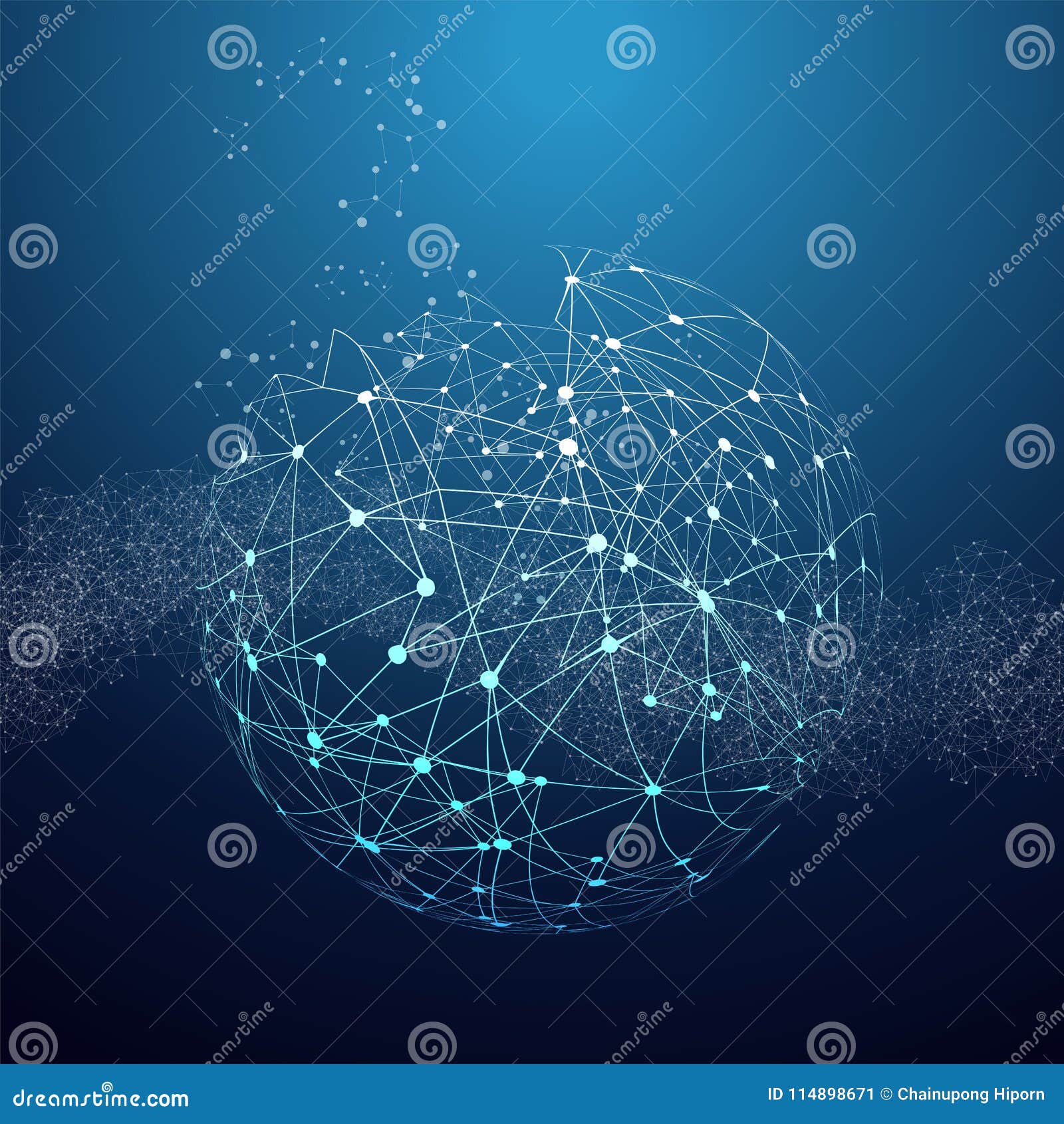 Abstract Global Digital Connection and Future Technology Concept ...