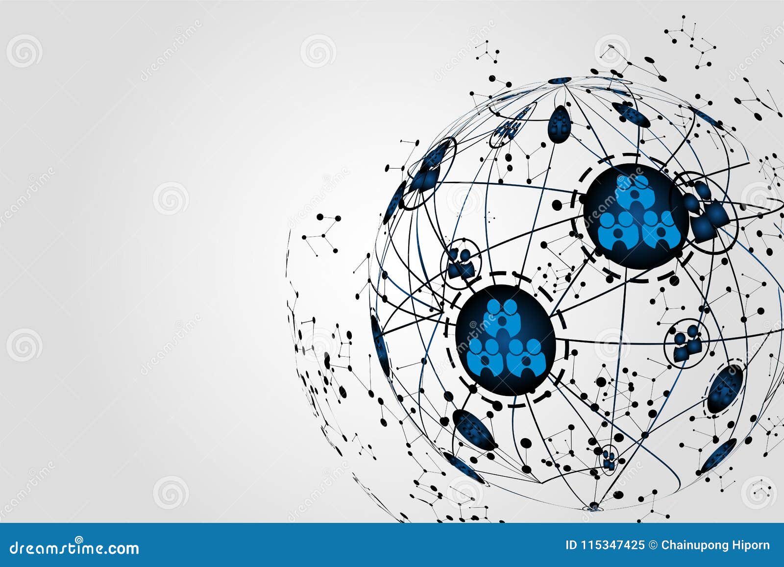 Abstract Global Digital Connection and Future Technology Concept ...