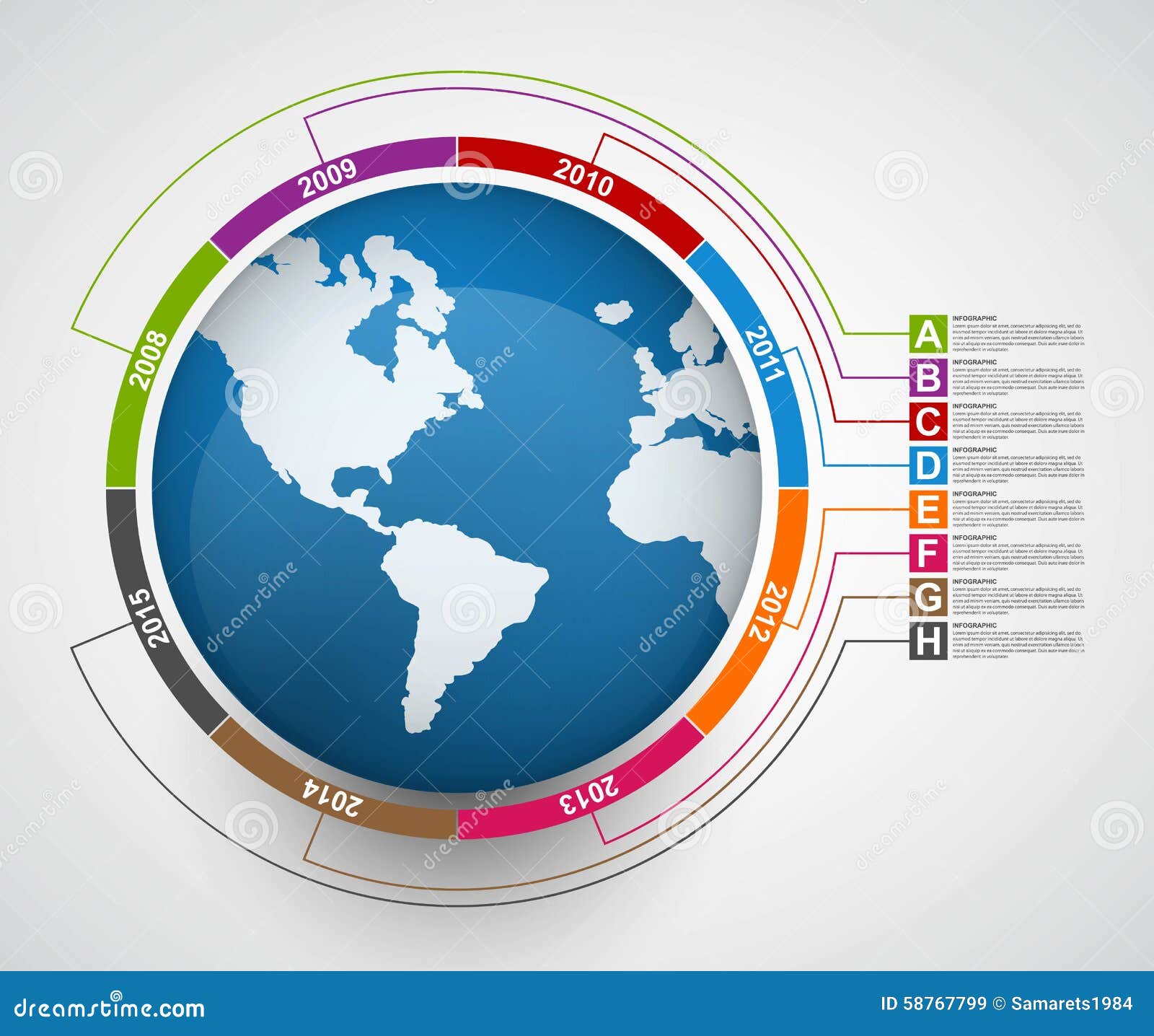 Abstract Global Infographic Design Template. Stock Vector ...