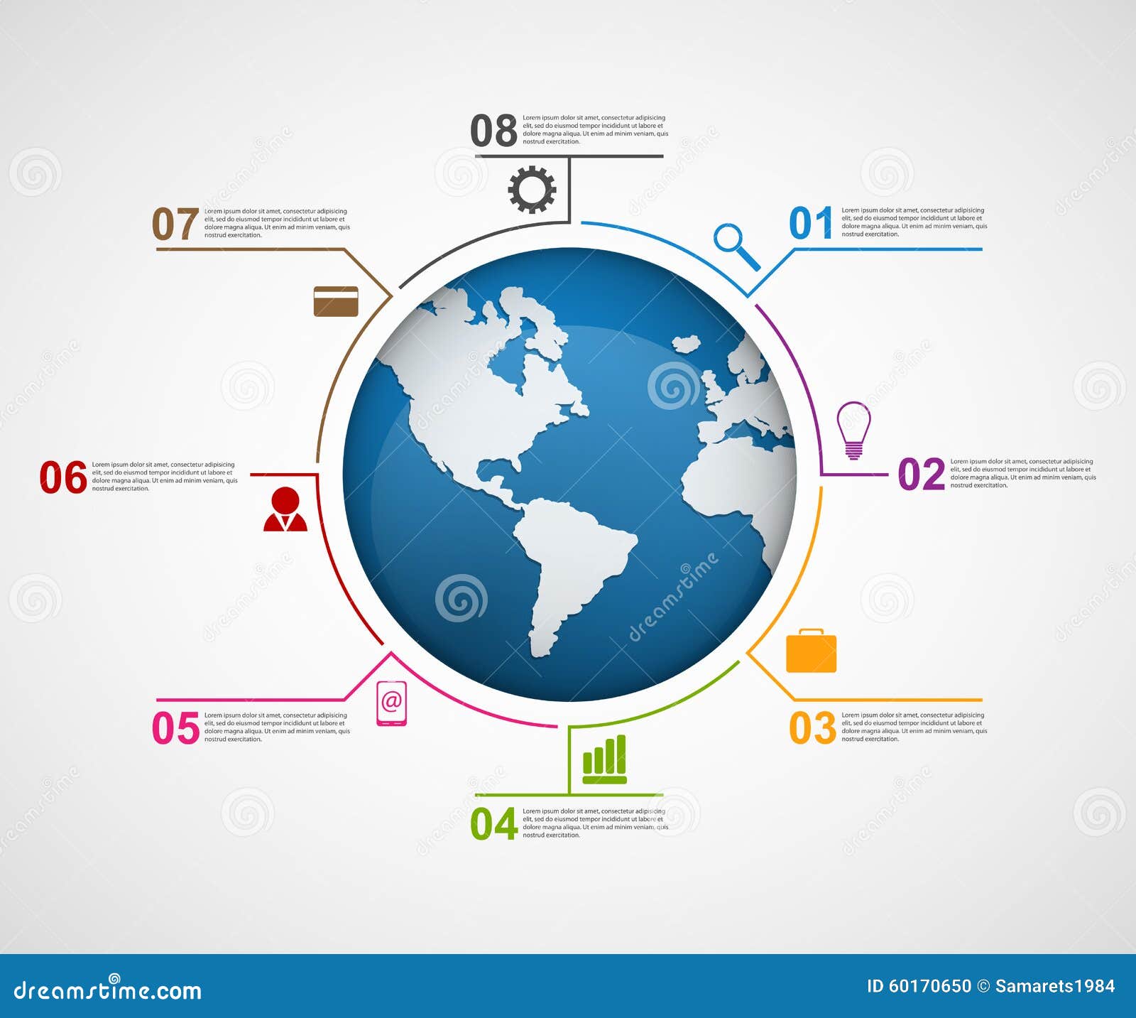 Abstract Global Infographic Design Template. Stock Vector ...