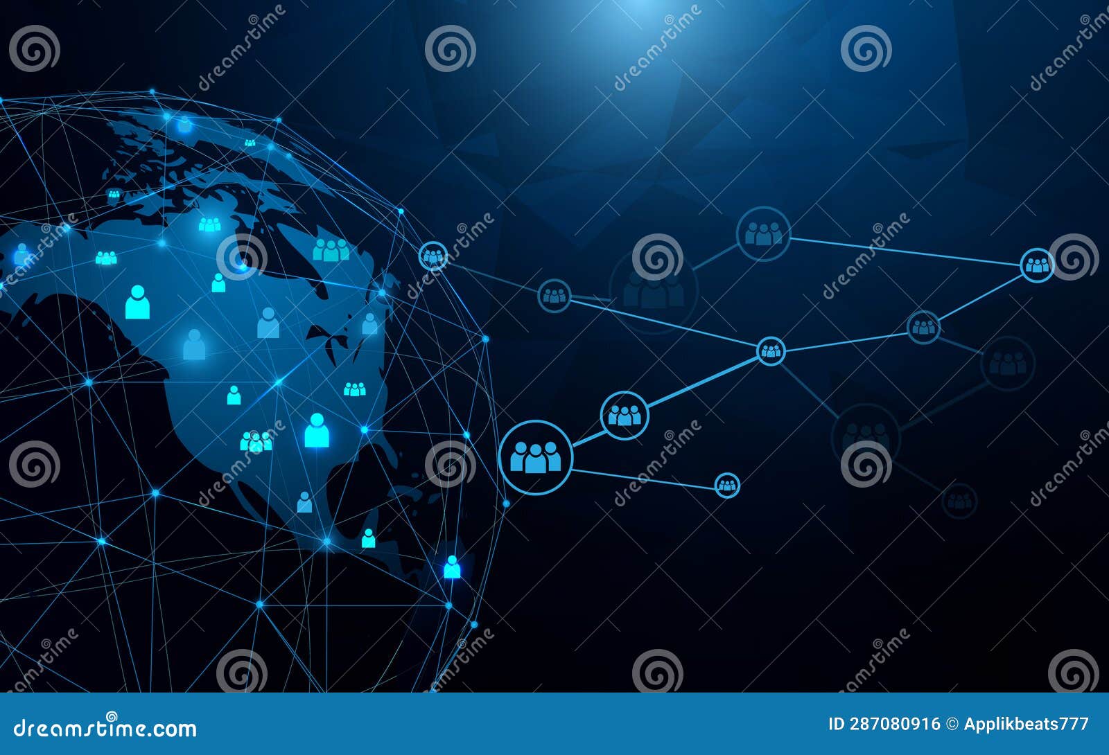 Abstract Global and Network Futuristic Technology Connection Concept ...