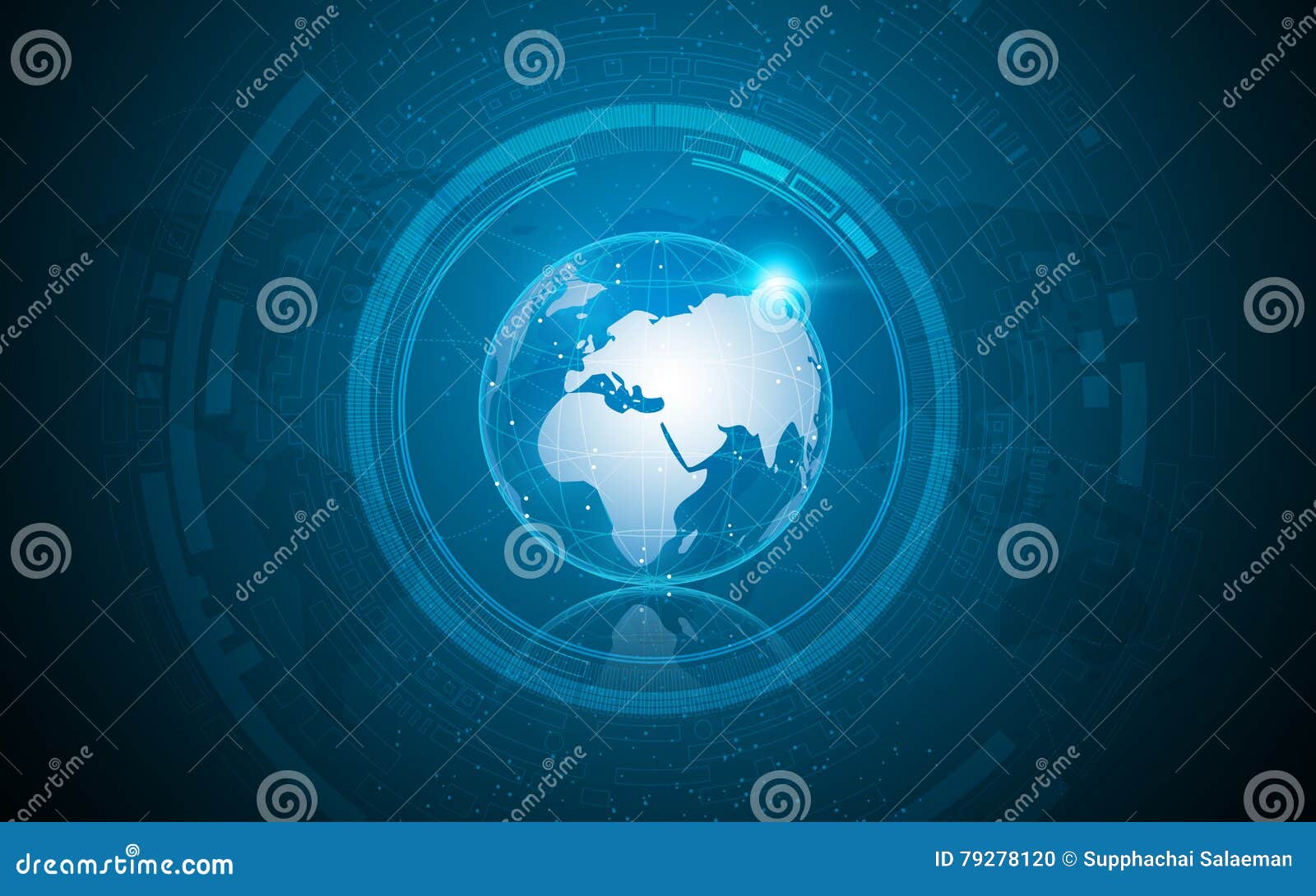 Abstract Global Network Hi Tech Innovation Concept Vector Background ...