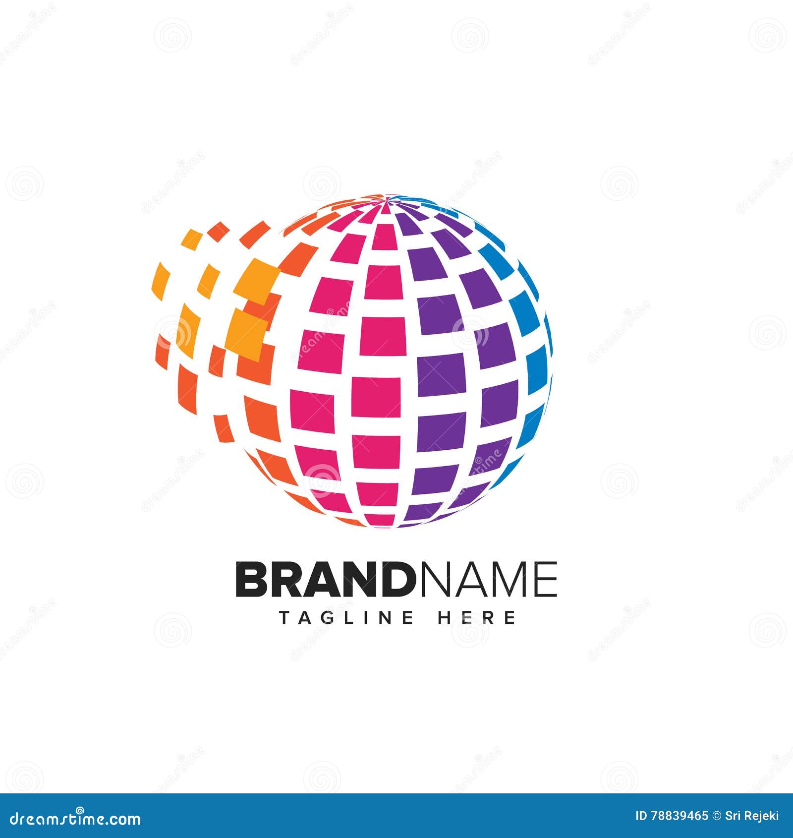 Abstract Global Pixel Symbol Stock Vector - Illustration of logo ...