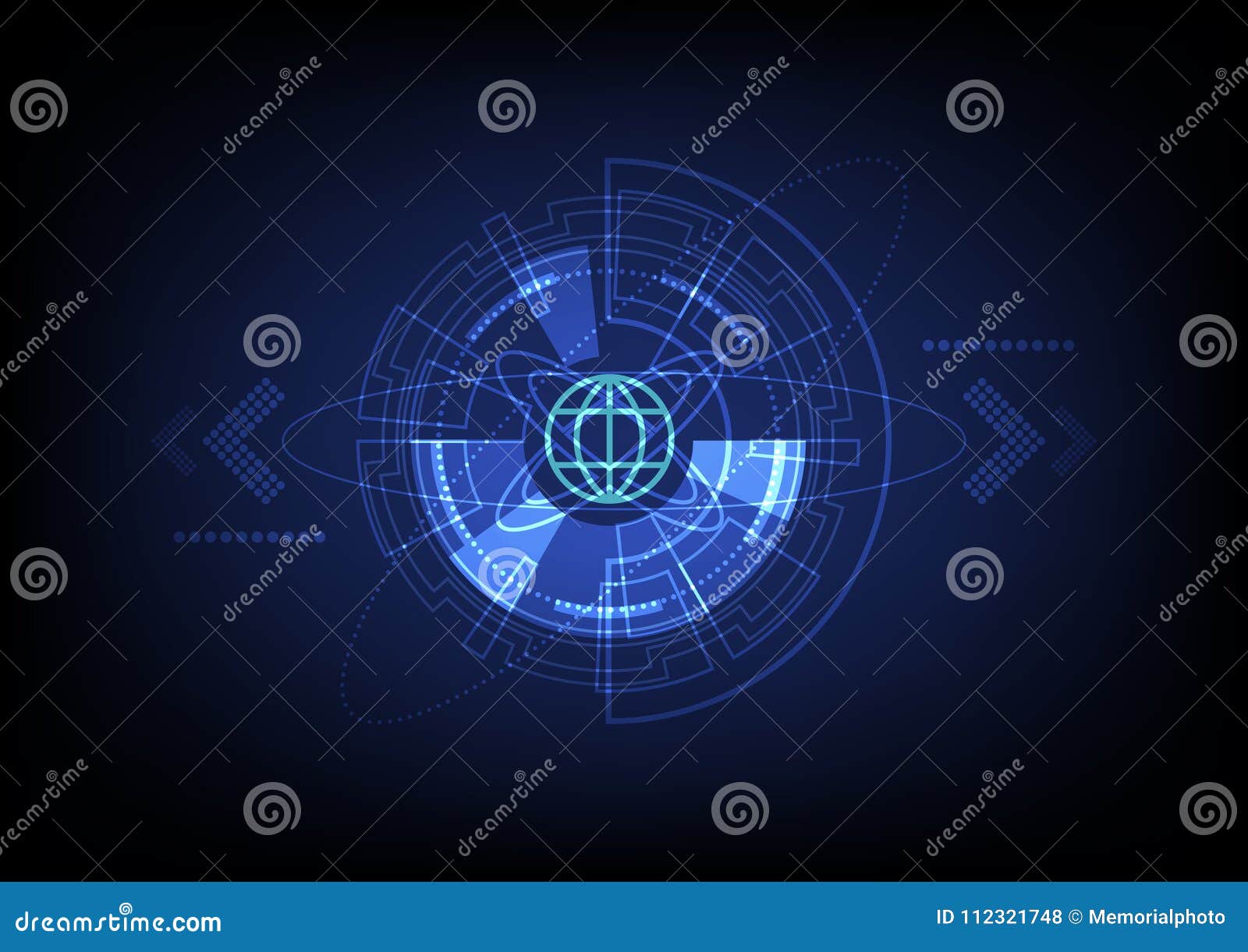 Abstract Global Satellite Technology Background, Internet Network ...