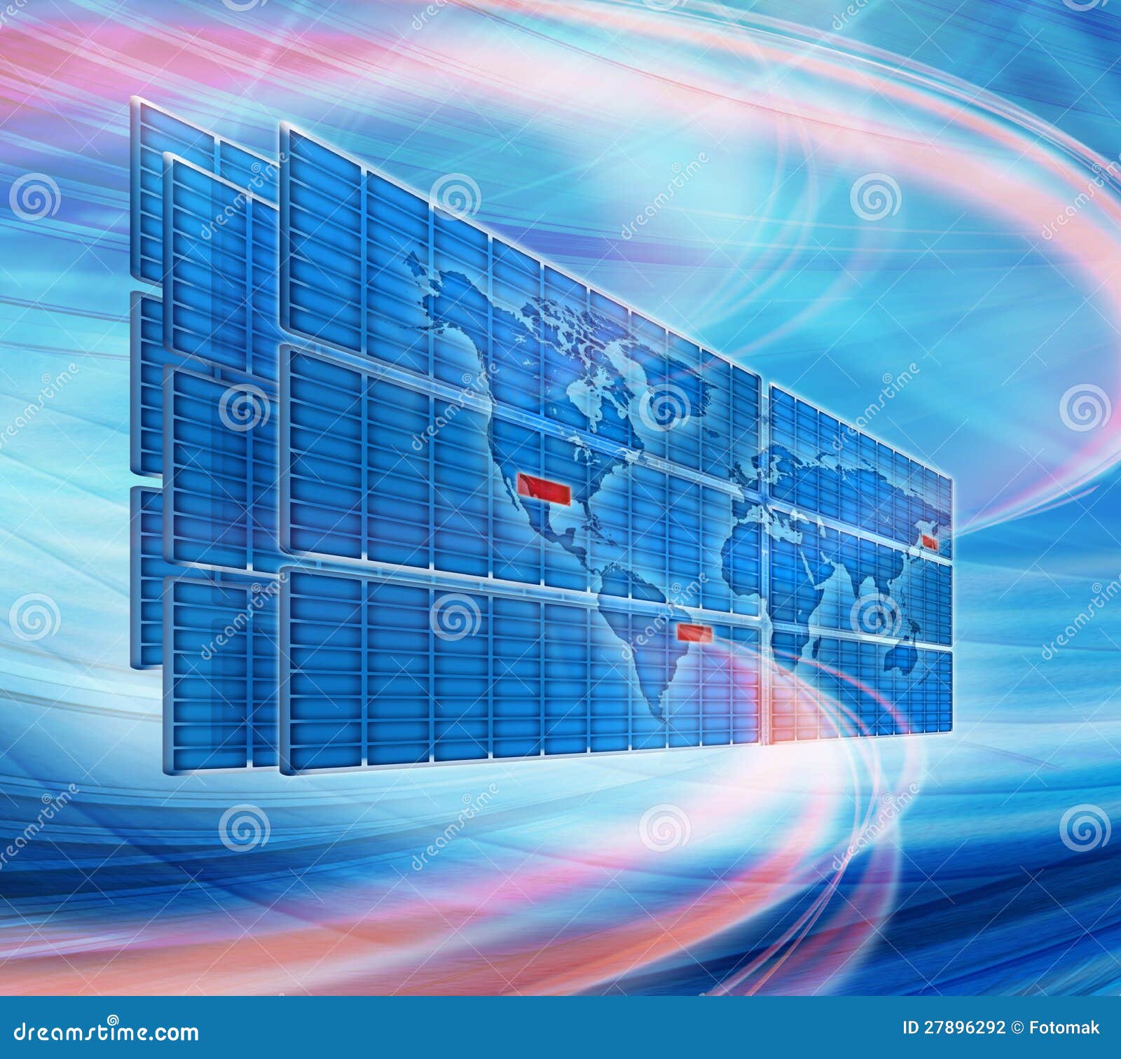 Abstract Global Technology Background Stock Illustration - Illustration ...