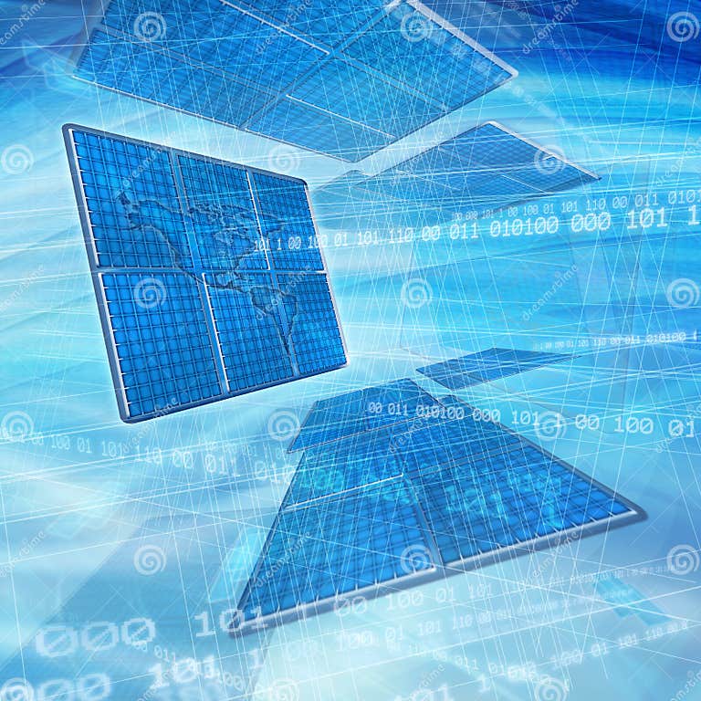 Abstract Global Technology Background Stock Illustration - Illustration ...