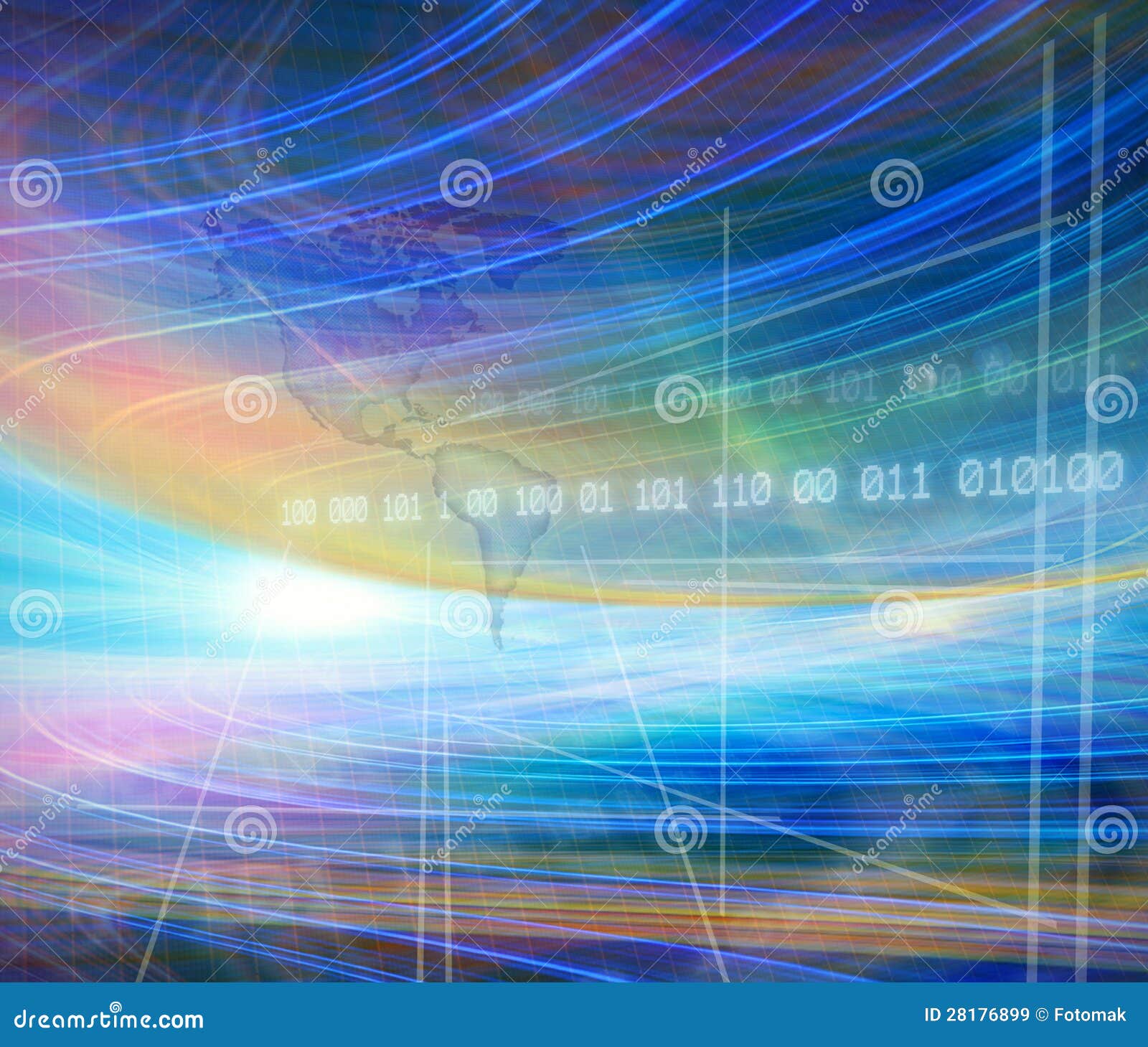 Abstract Global Technology Background Stock Illustration - Illustration ...